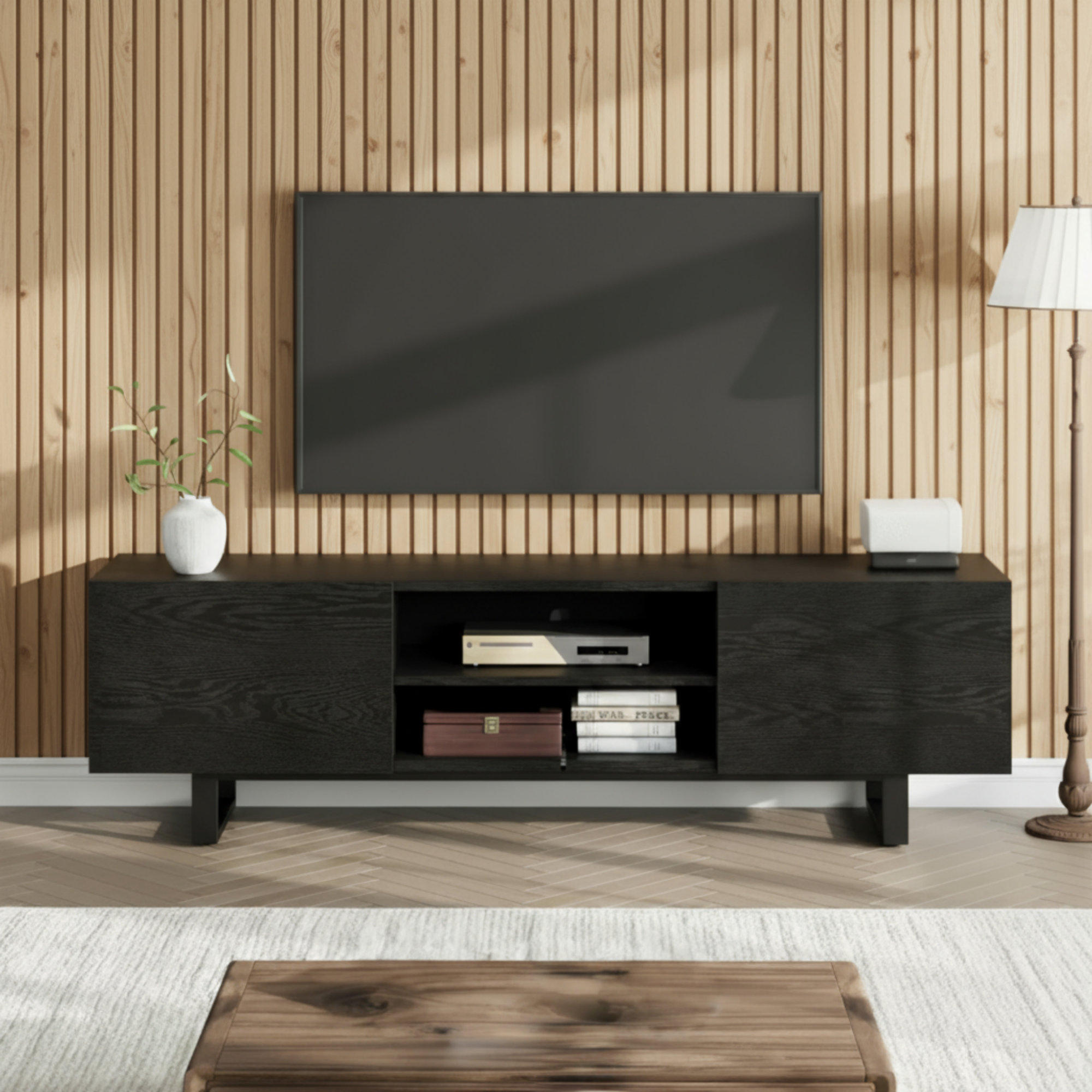 Latitude Run® 70-Inch Wooden Sideboard To Fit A 75-Inch TV | Mid ...