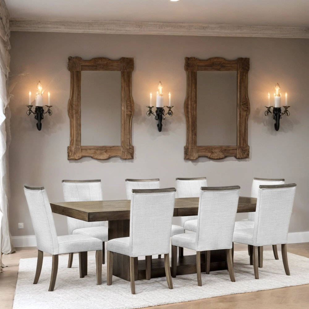 Red Barrel Studio® Hallanden Dining Table + 8 Chair Set | Wayfair