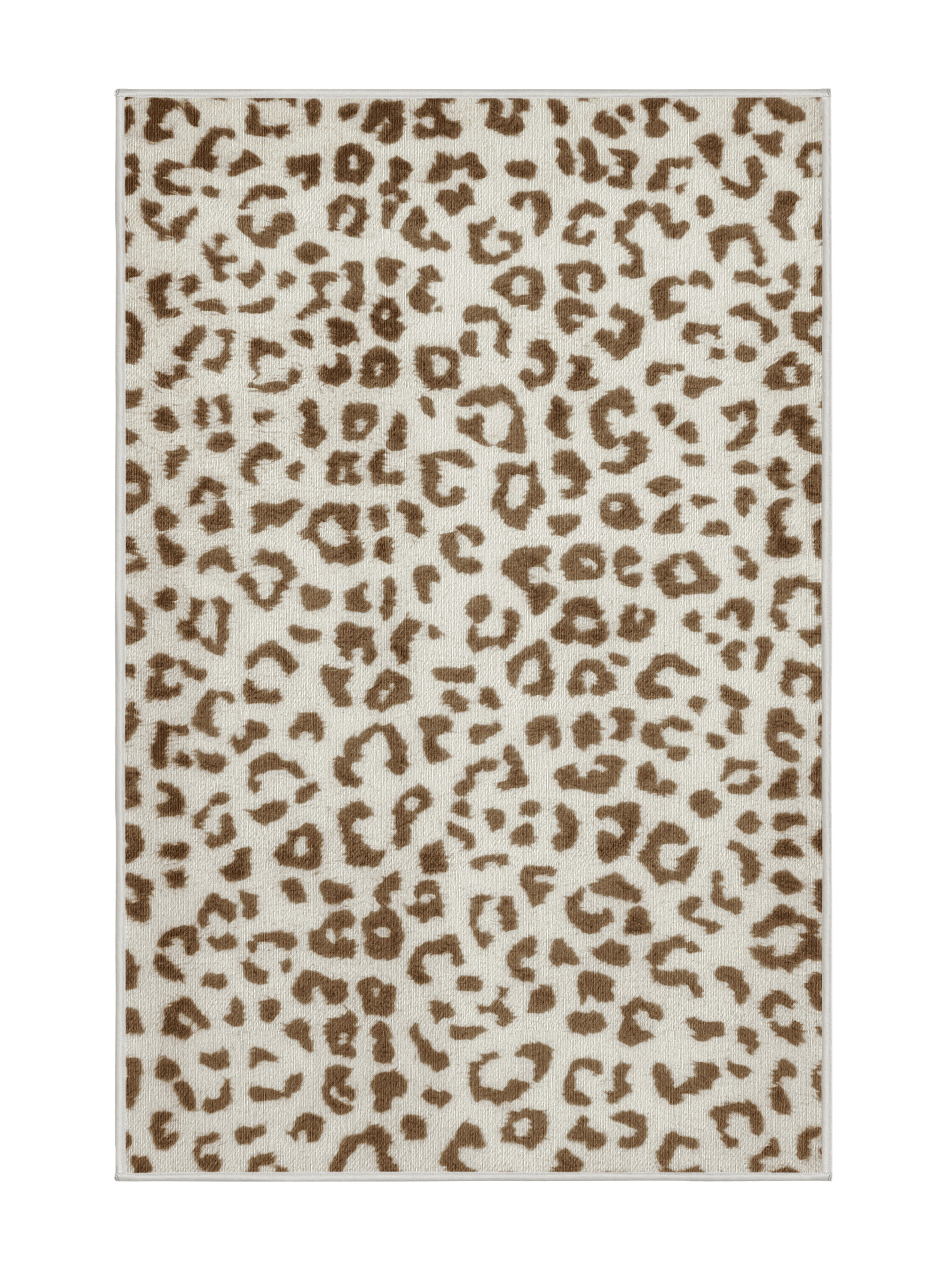 Wildon Home® Washable White Persian Leopard Big Cats Area Rug | Wayfair