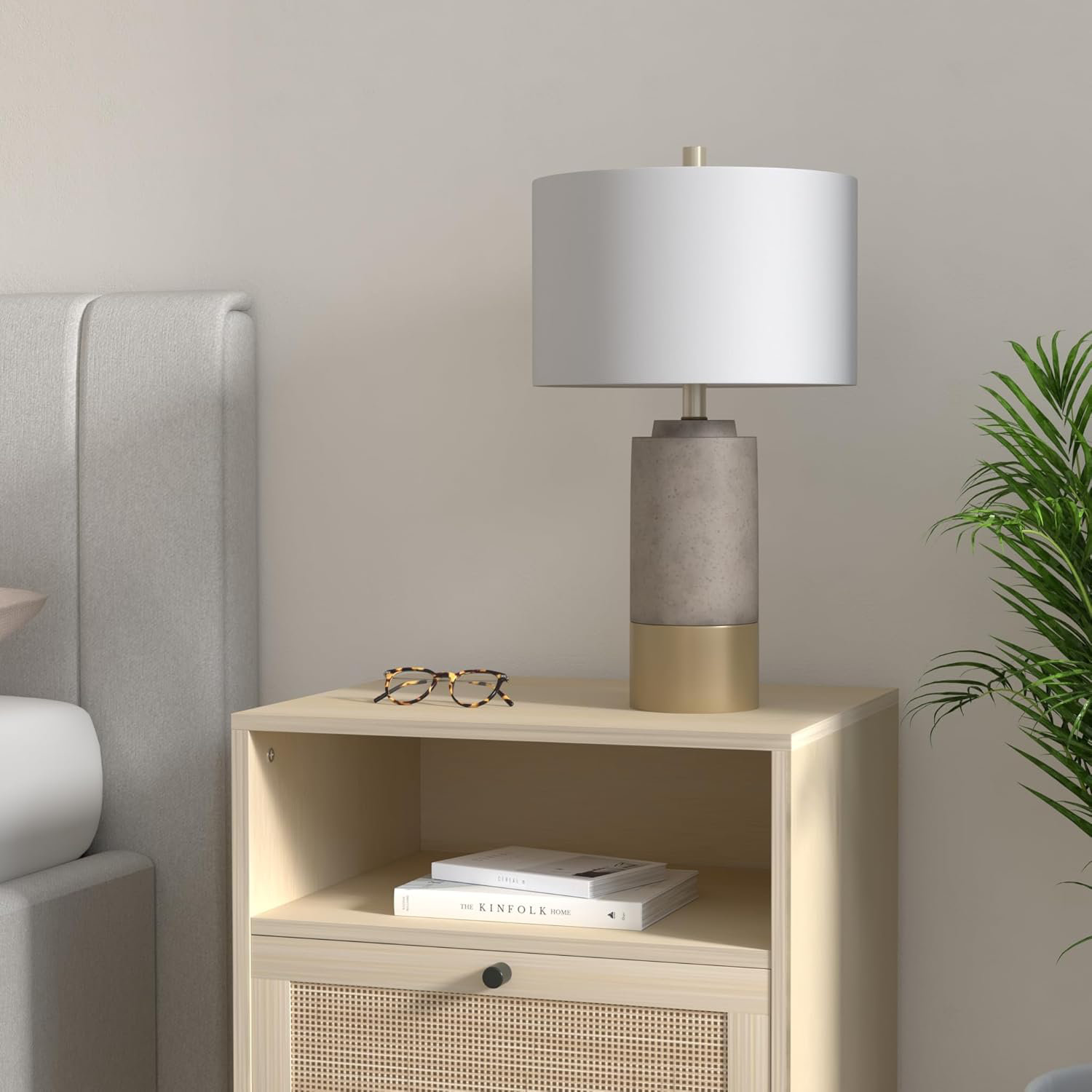 Mercer41 Modern Farmhouse Table Lamp Set With LED Bulbs For Bedroom ...