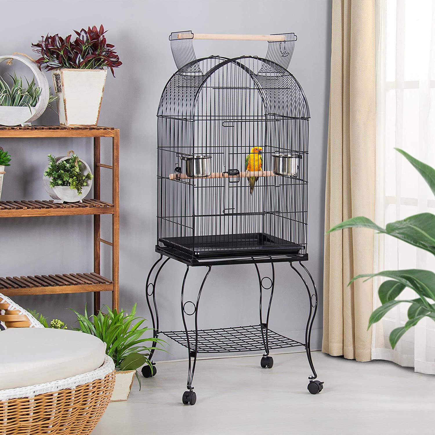 Tucker Murphy Pet™ Gabrielson 59'' Iron Play Top Floor Bird Cage with ...
