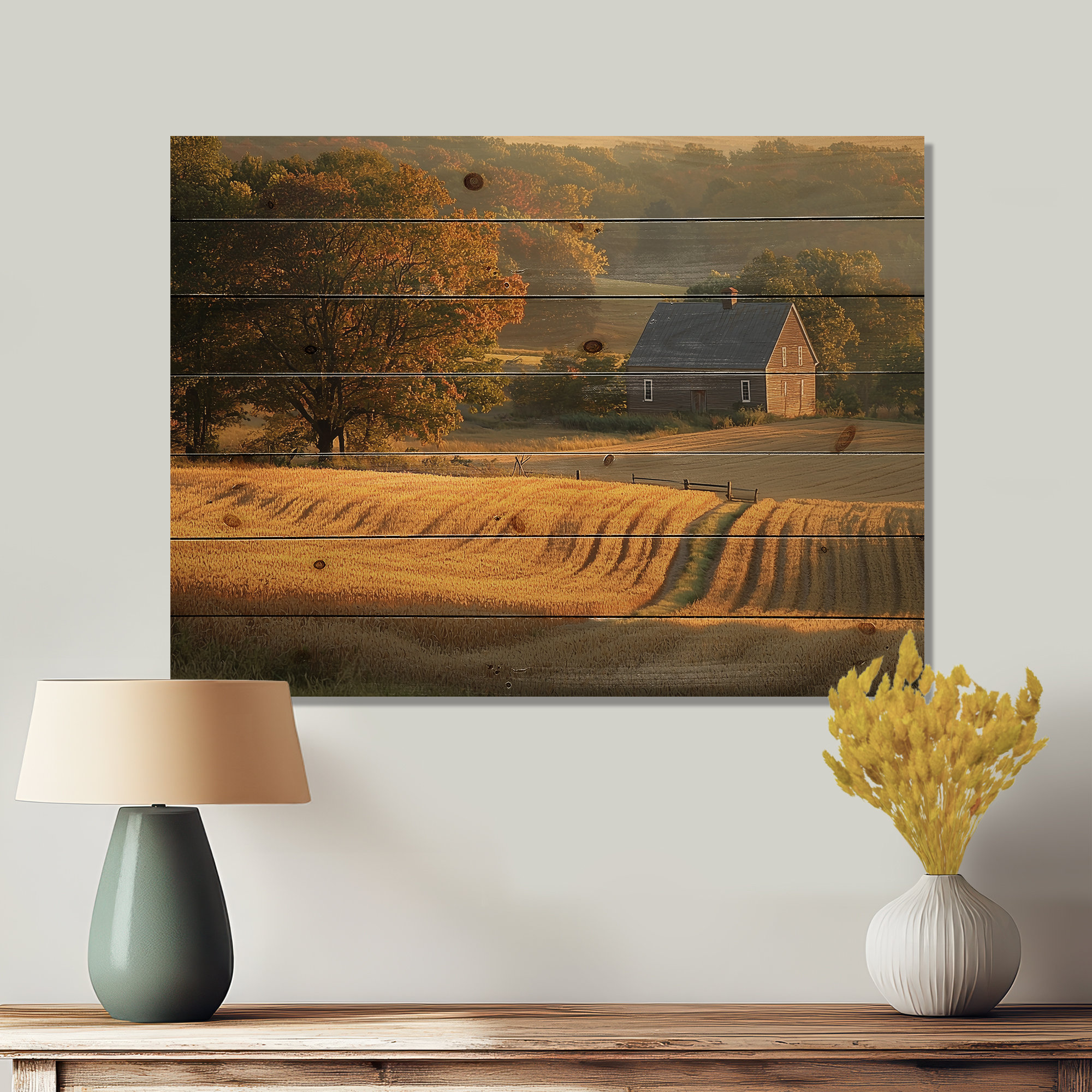 Ophelia & Co. Countryside Golden Hour On The Farm IV - Countryside Wood ...