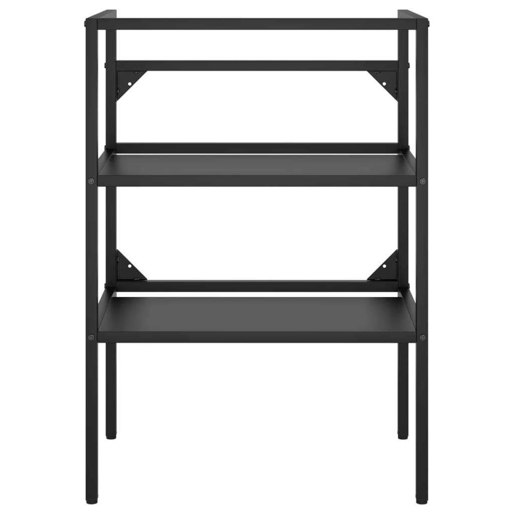 Vidaxl Bathroom Washbasin Frame Black 23.2" X 15" X 32.7" Iron | Wayfair