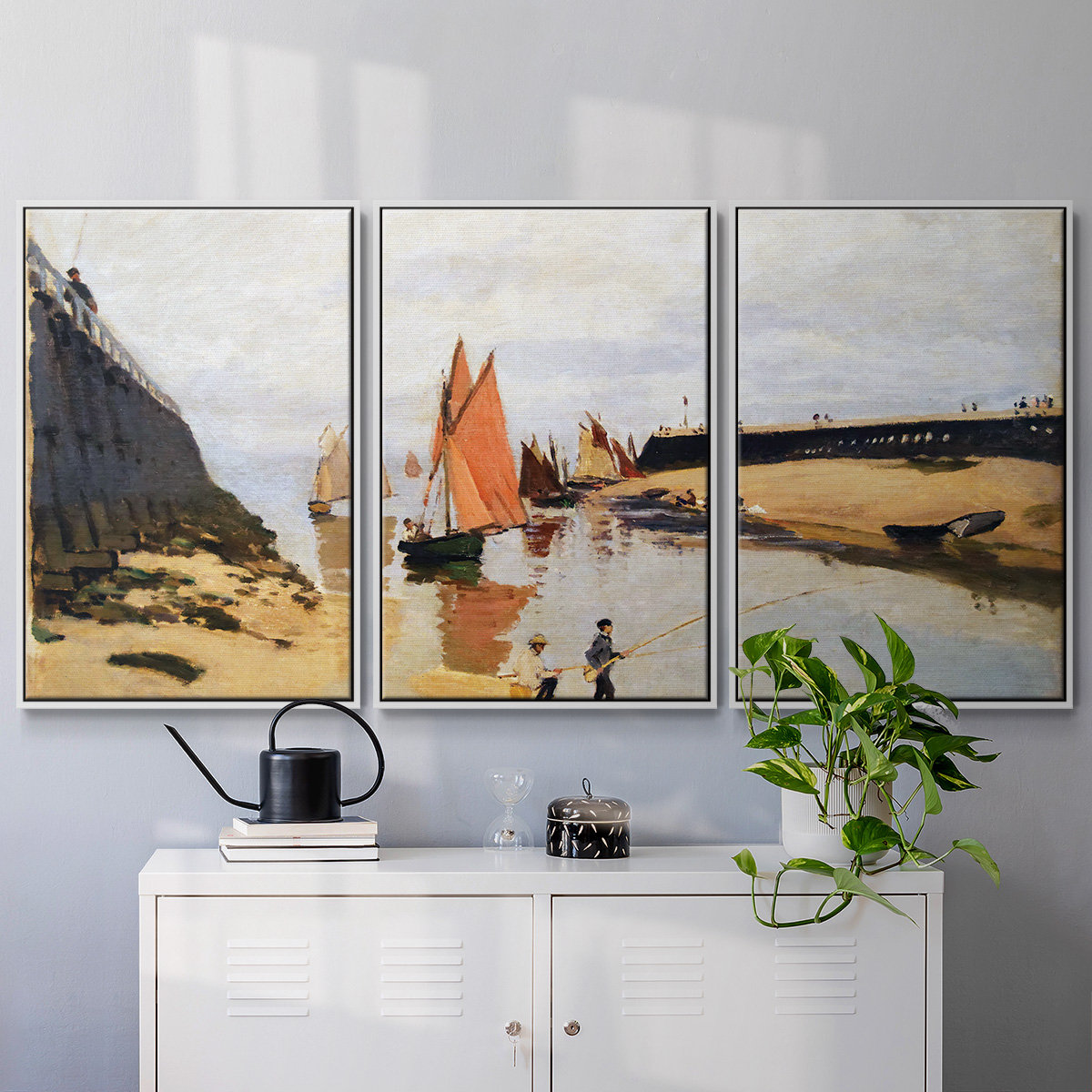 Vault W Artwork Monet Framed On Canvas 3 Pieces Print - Wayfair Canada