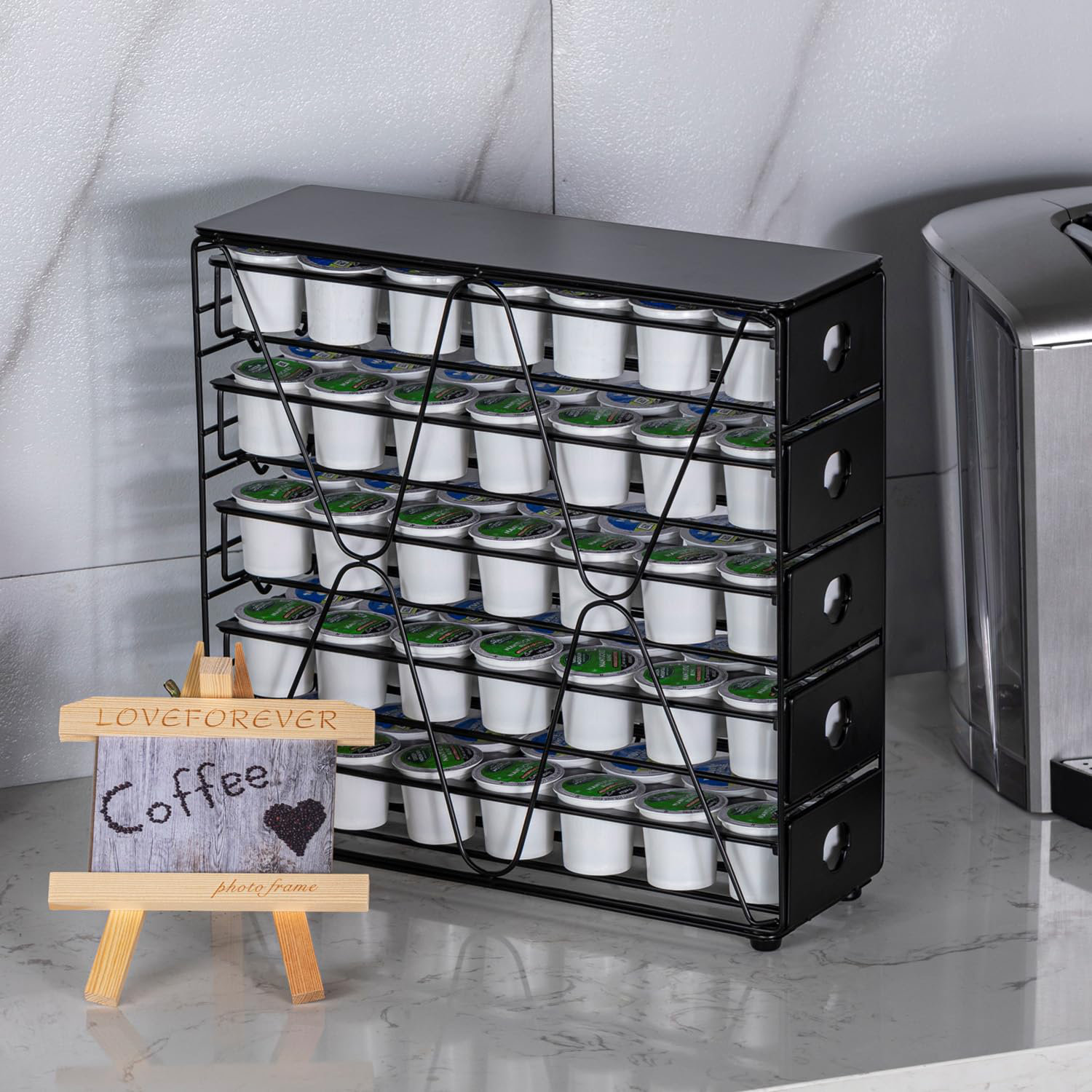 shuoli K Cup Organizer For Keurig Pod Drawer Large Mullti Tier Coffee ...
