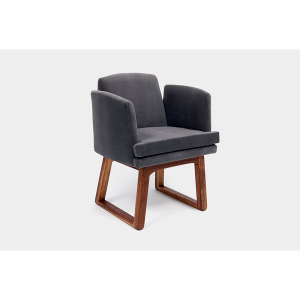 ARTLESS Allison Velvet Solid Back Arm Chair | Wayfair