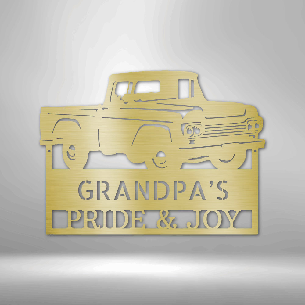 Ophelia & Co. Personalized Grandpa's Pickup Truck Monogram Steel Sign ...