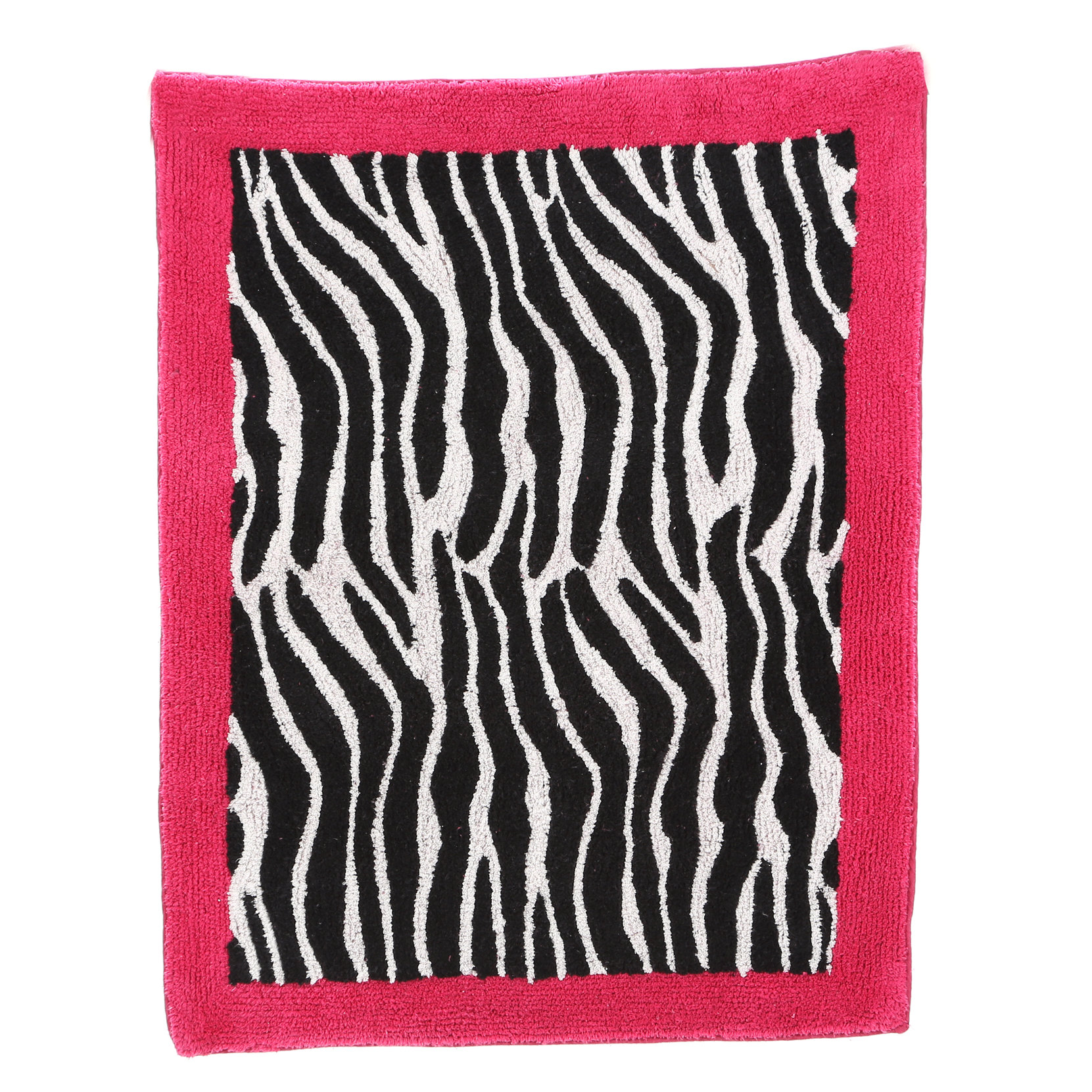 Sweet Jojo Designs Zebra Animal Print Tufted Cotton Pink/Black/White ...