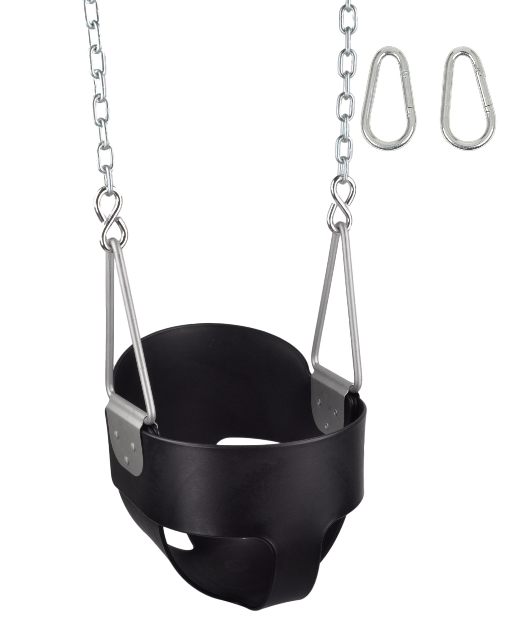 Swing Set Stuff Highback Full Bucket with Chains and Hooks Black ...