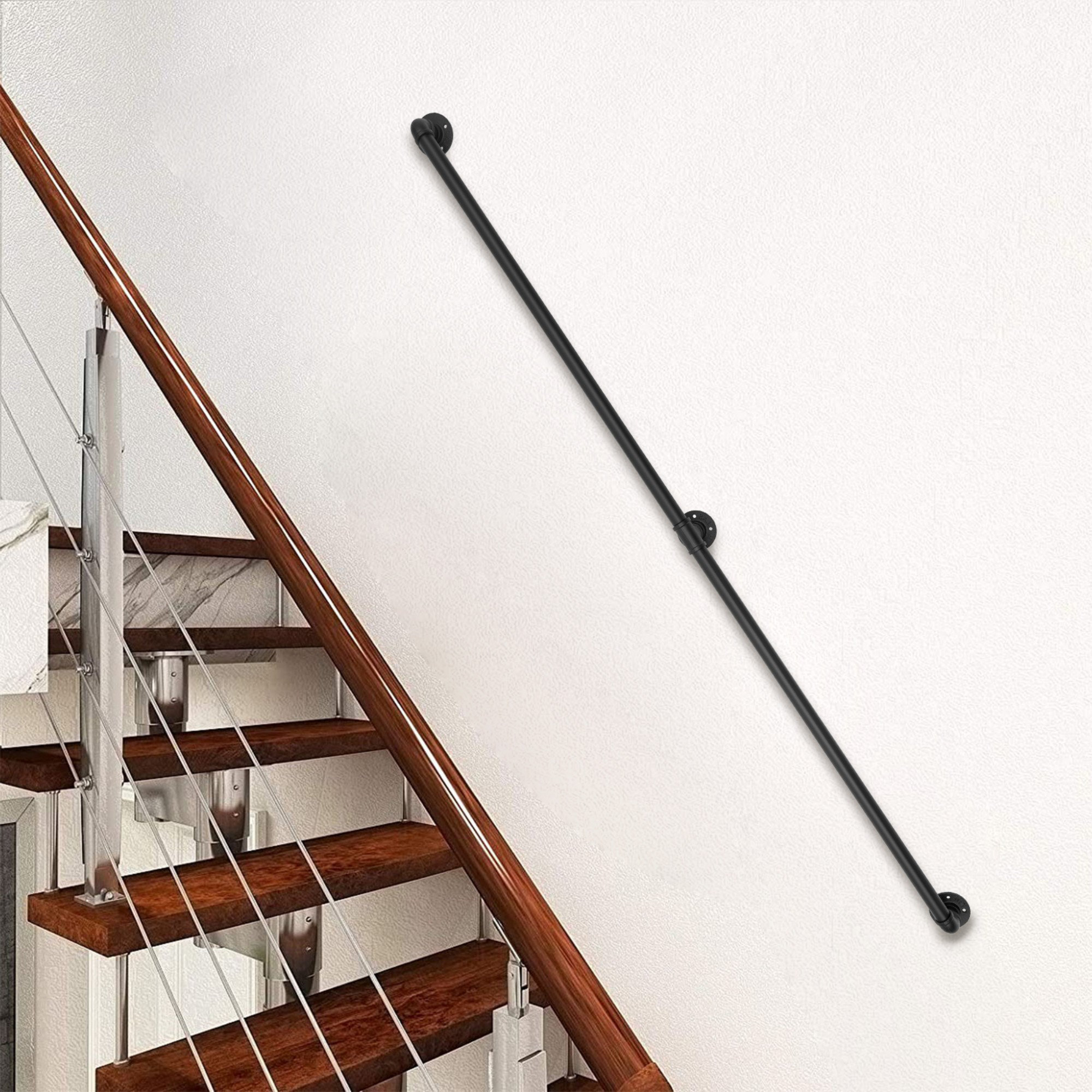 DENFER 78.74" H x 1.26" D Metal Stair Banister | Wayfair