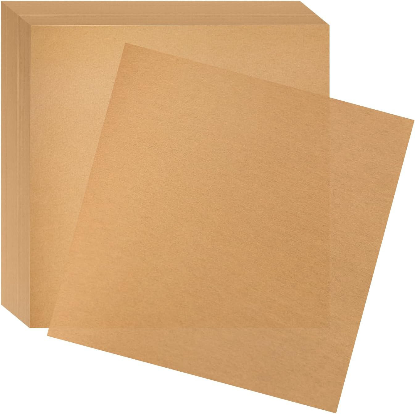GERBI 100pcs 8x8 inch Unbleached Parchment Paper Sheets for baking ...