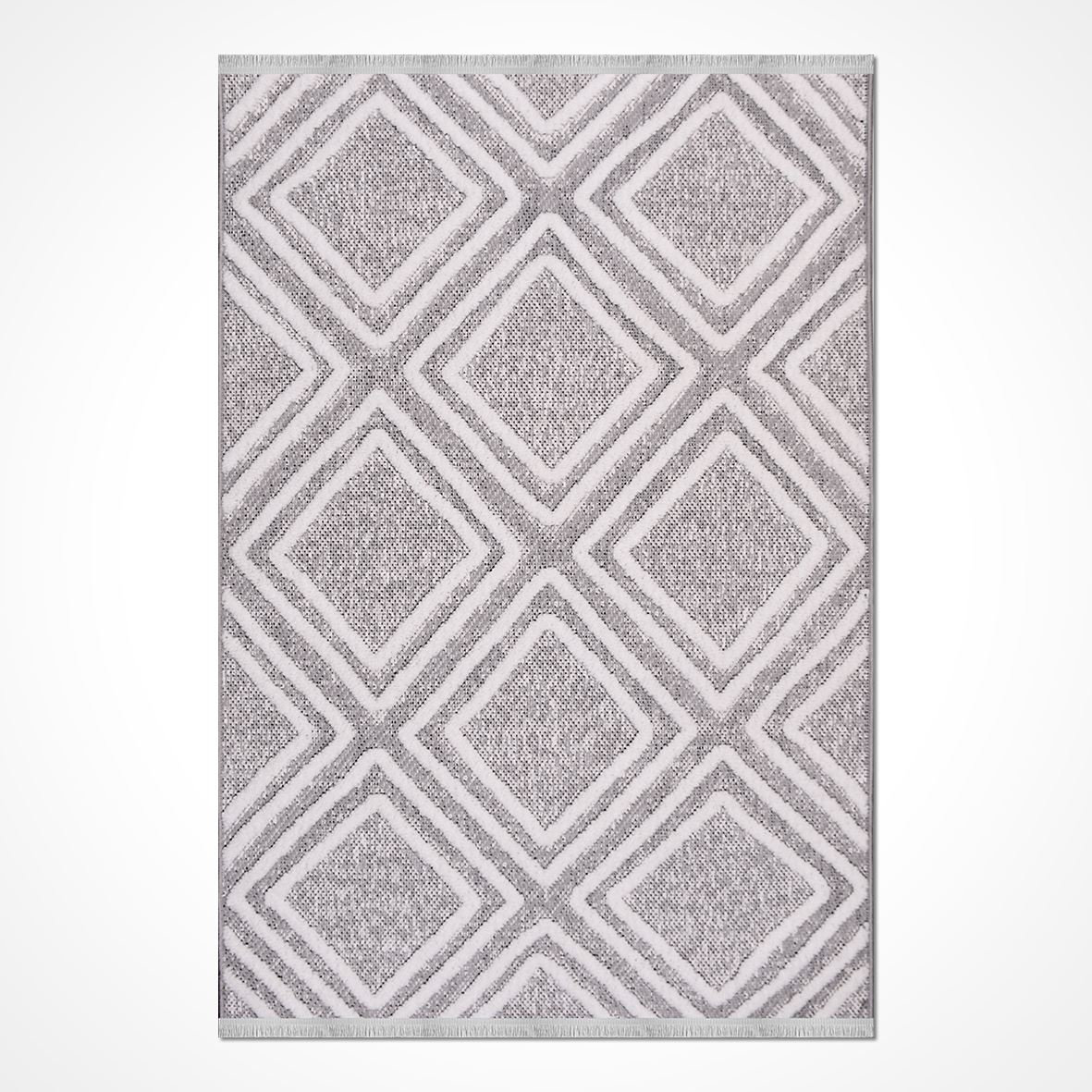 Latitude Run® Modern/Geometric Beige Machine Washable Non-Slip Area Rug ...