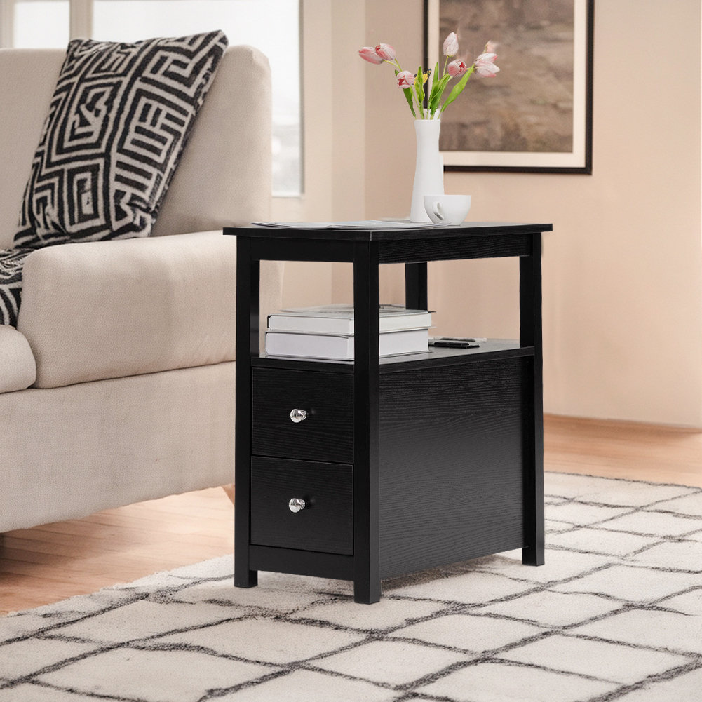 Lark Manor™ End Table With Drawer And Charging Station | Wayfair