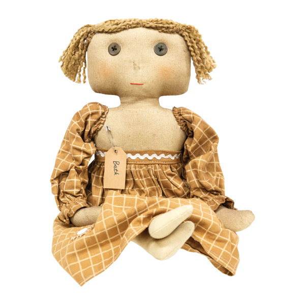 The Holiday Aisle® Farmhouse Friends Beth Doll Stuffed Holiday Accent ...