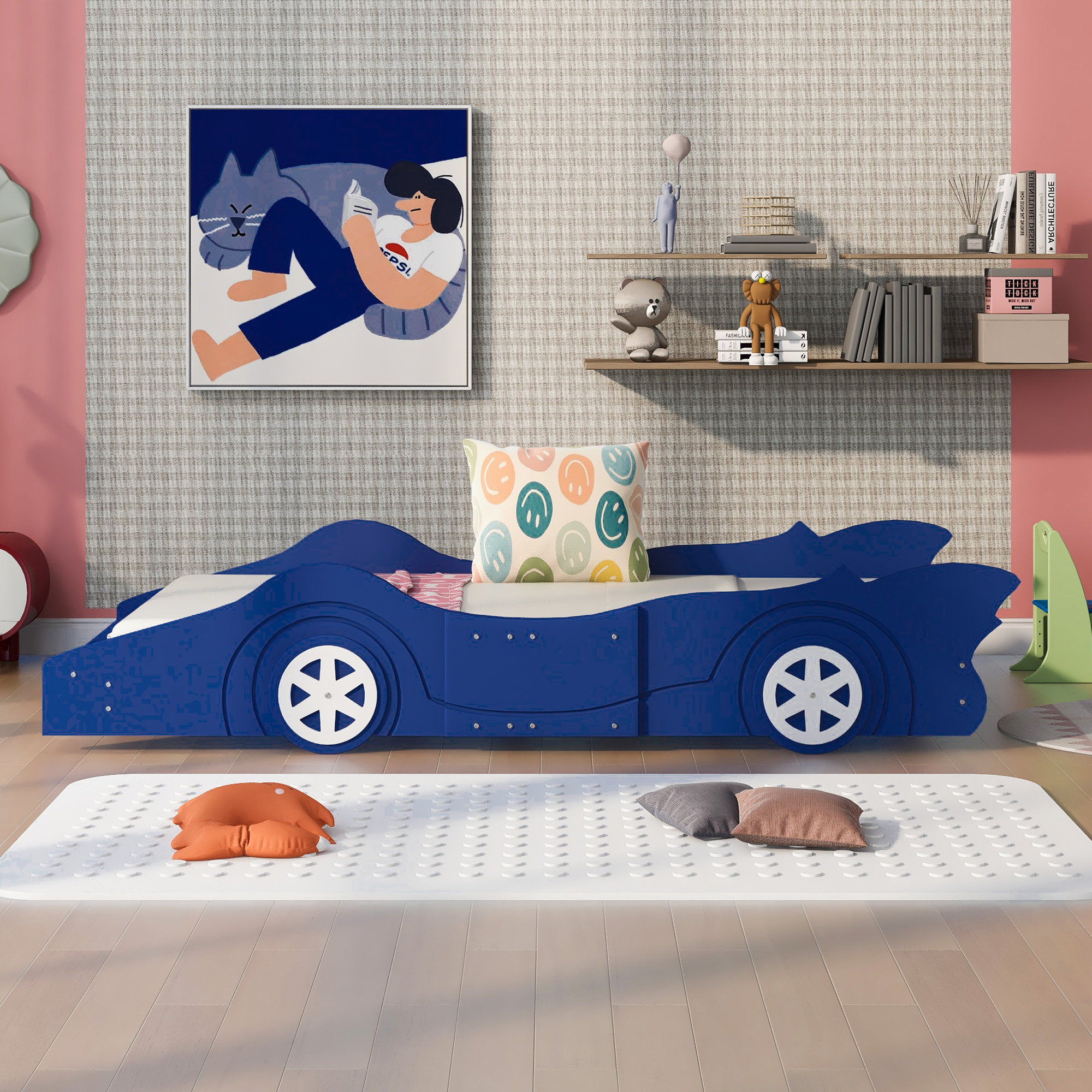 Zoomie Kids Kids Car Bed | Wayfair