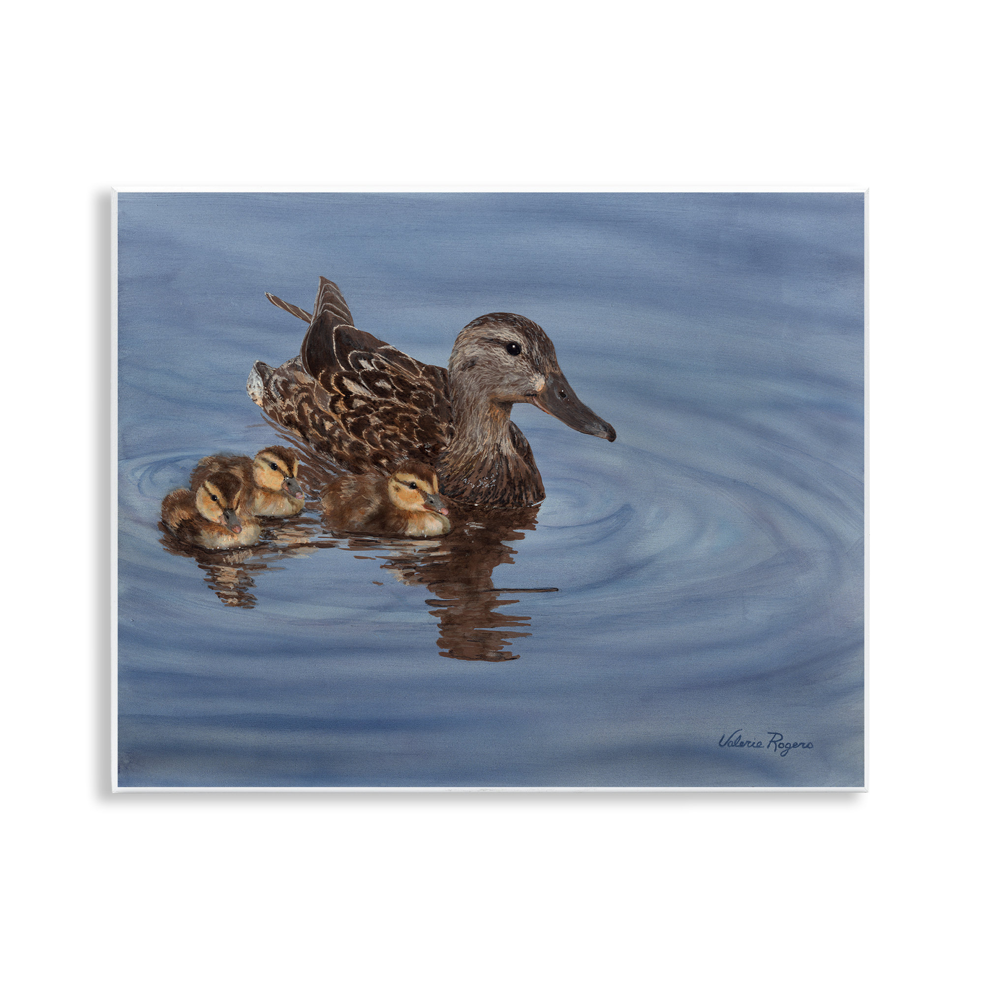 Union Rustic Duck Family Ripples Wall Plaque Art by Valerie Rogers ...