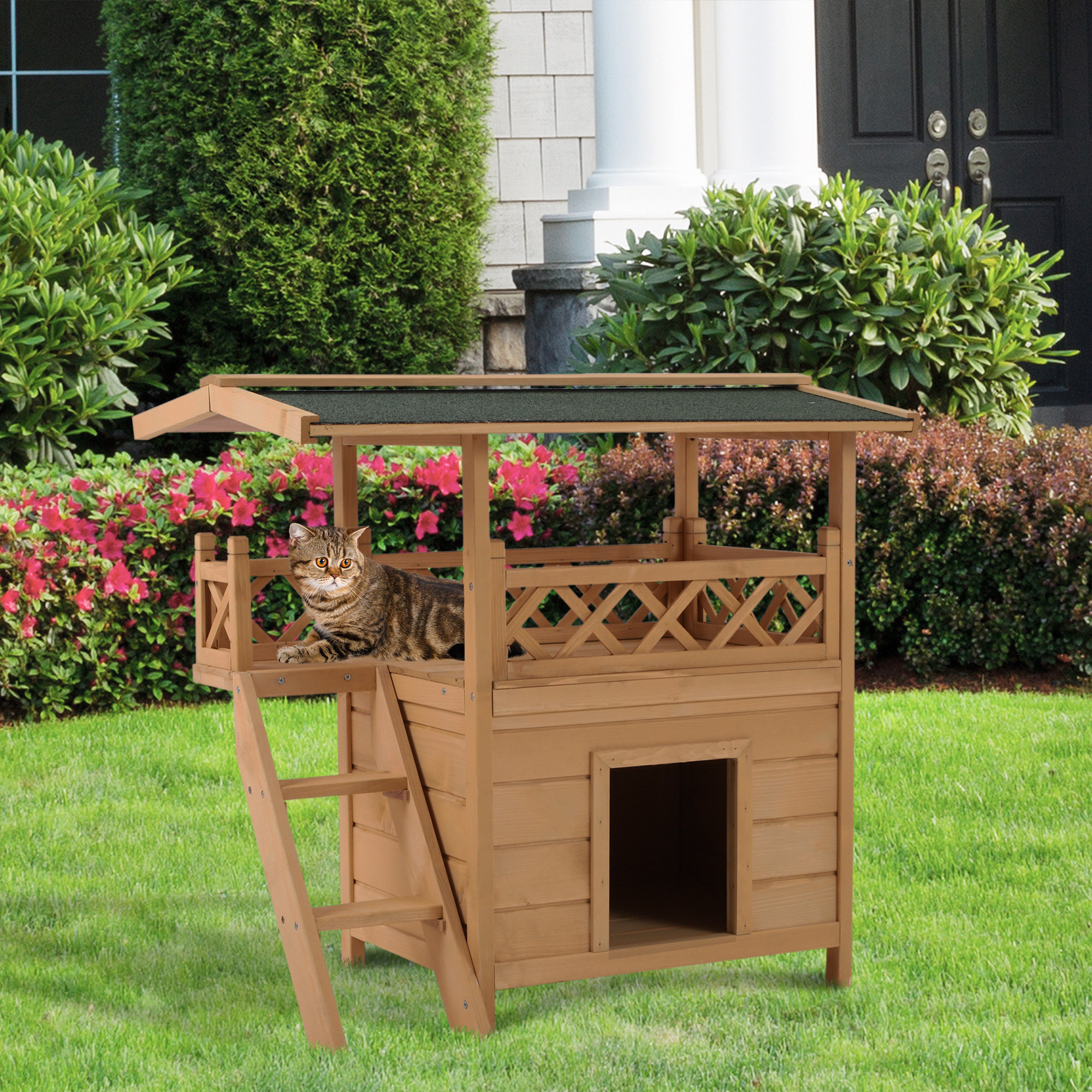 Tucker Murphy Pet™ Conrad Wood Dog House & Reviews | Wayfair
