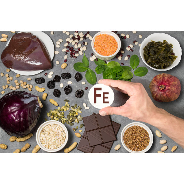 Ebern Designs Food Rich In Ferrum by 13-Smile - Wrapped Canvas ...