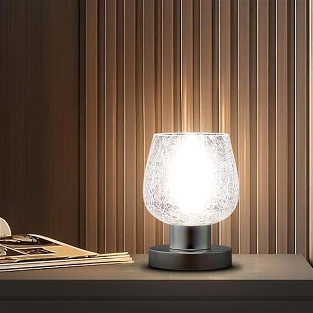 Ivy Bronx Vintage Small Touch Lamp with Decorative Stained Glass Shade ...