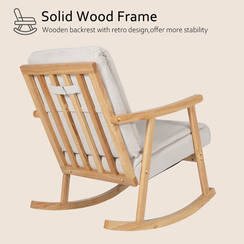 Red Barrel Studio® Zeyda 25.8'' W Solid Wood Frame Upholstered ...