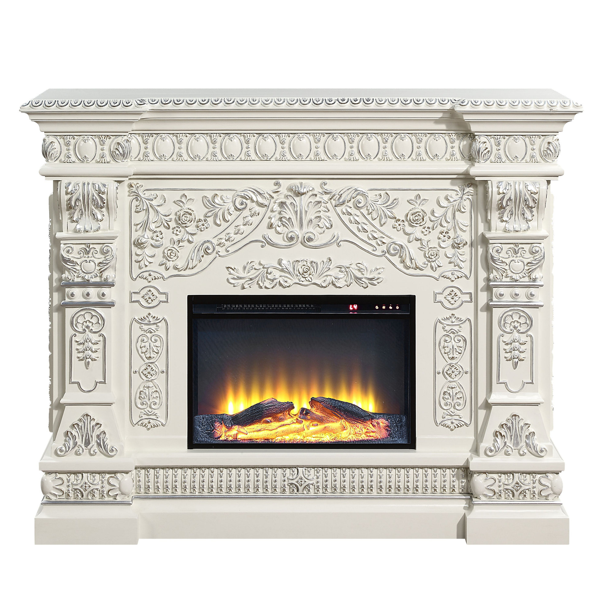 Bloomsbury Market Daleysa FIREPLACE Antique White Finish AC01617 | Wayfair