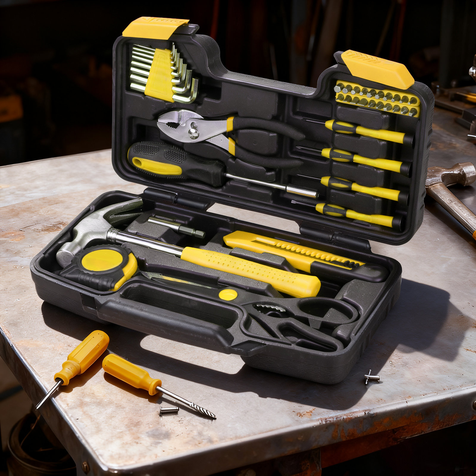17 Stories ?39-Piece Home Tool Kit With Organizer Case Essential Repair ...