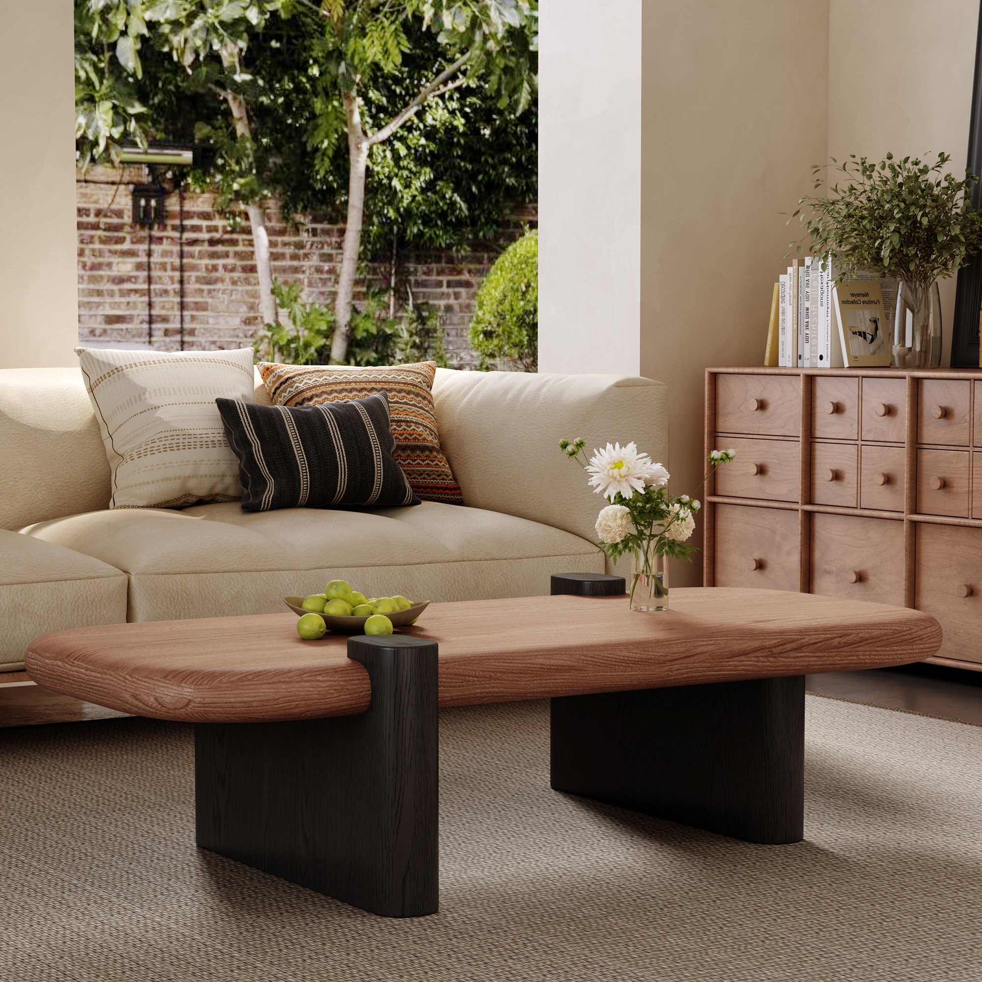 Latitude Run® Jaderious Rustic Farmhouse Wood Coffee Table Minimalist ...