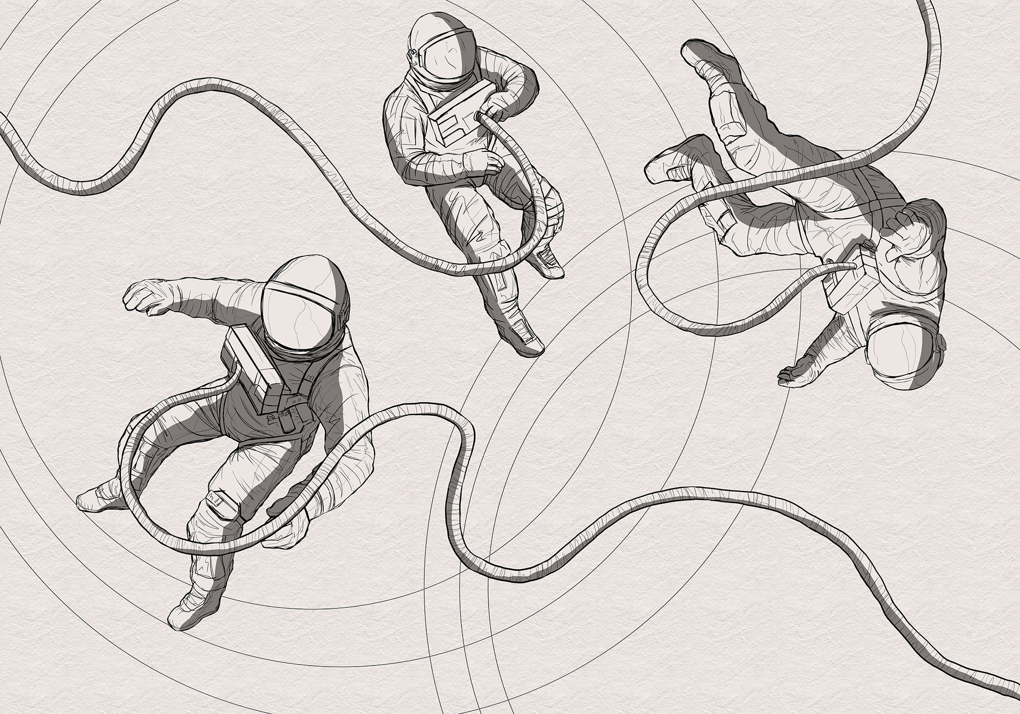 Komar 8 Pieces Extraordinary Astronauts 2.8m x 4m Matte Wall Mural ...