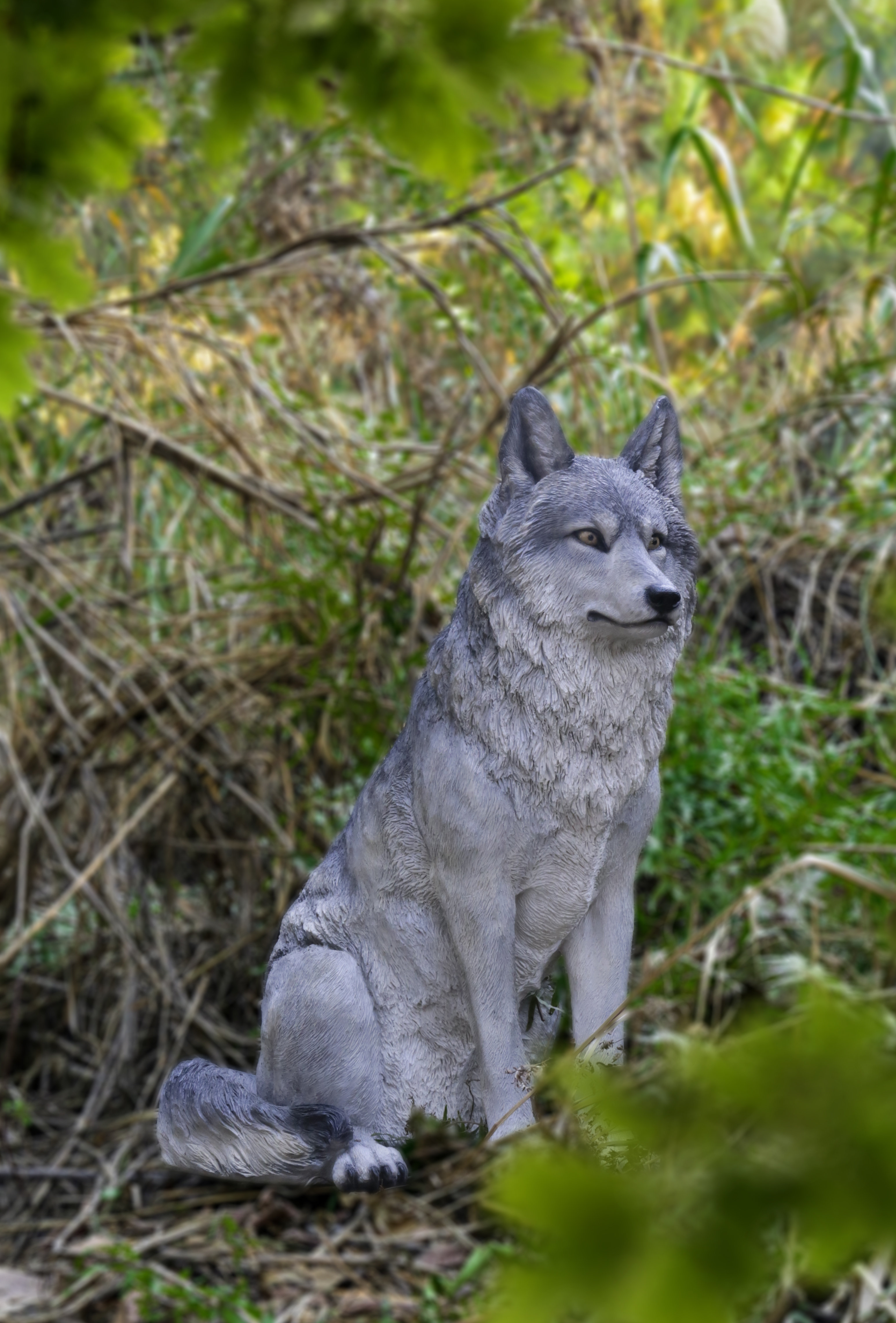 Hi-Line Gift Ltd. Sitting Wolf Statue & Reviews | Wayfair