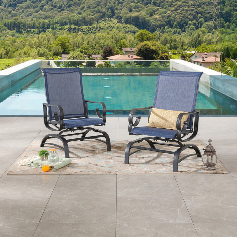 Darby Home Co Abdullah Outdoor Spring Rocking Chair & Reviews | Wayfair