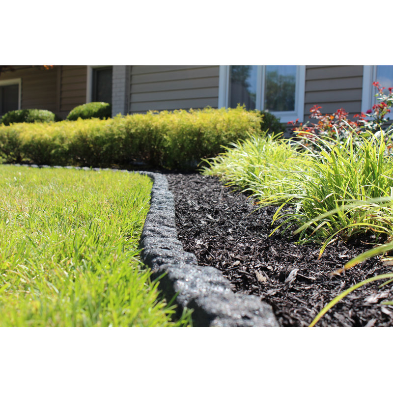 Rubberific 4 ft. W Cobblestone Rubber Landscape Lawn Edging "& Reviews ...
