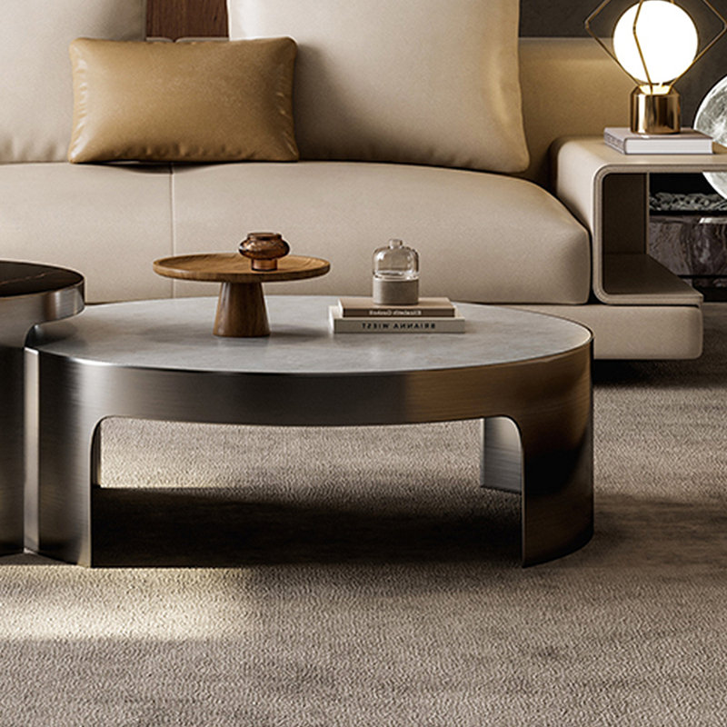 Bkoksety Rock slab creative stainless steel tea table | Wayfair