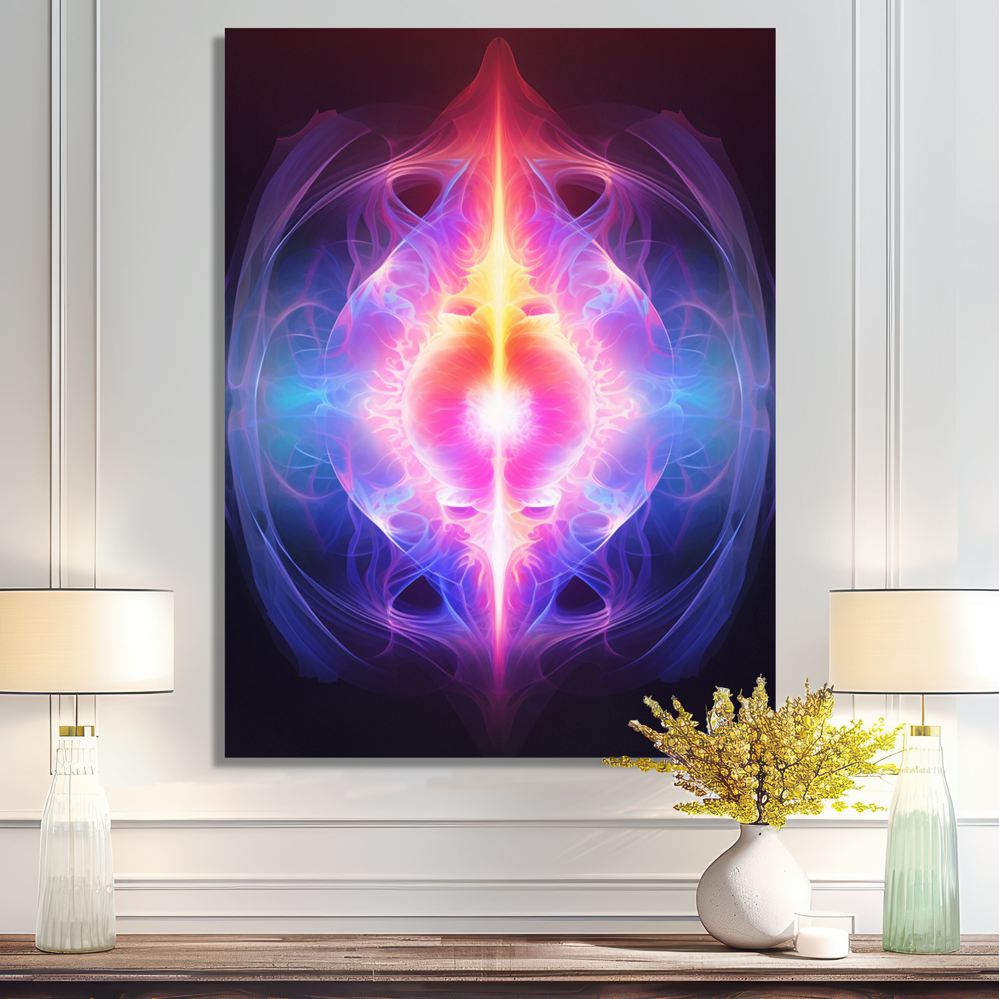 Design Art Mandala Vibrant Awakening - Abstract Print Wall Art | Wayfair