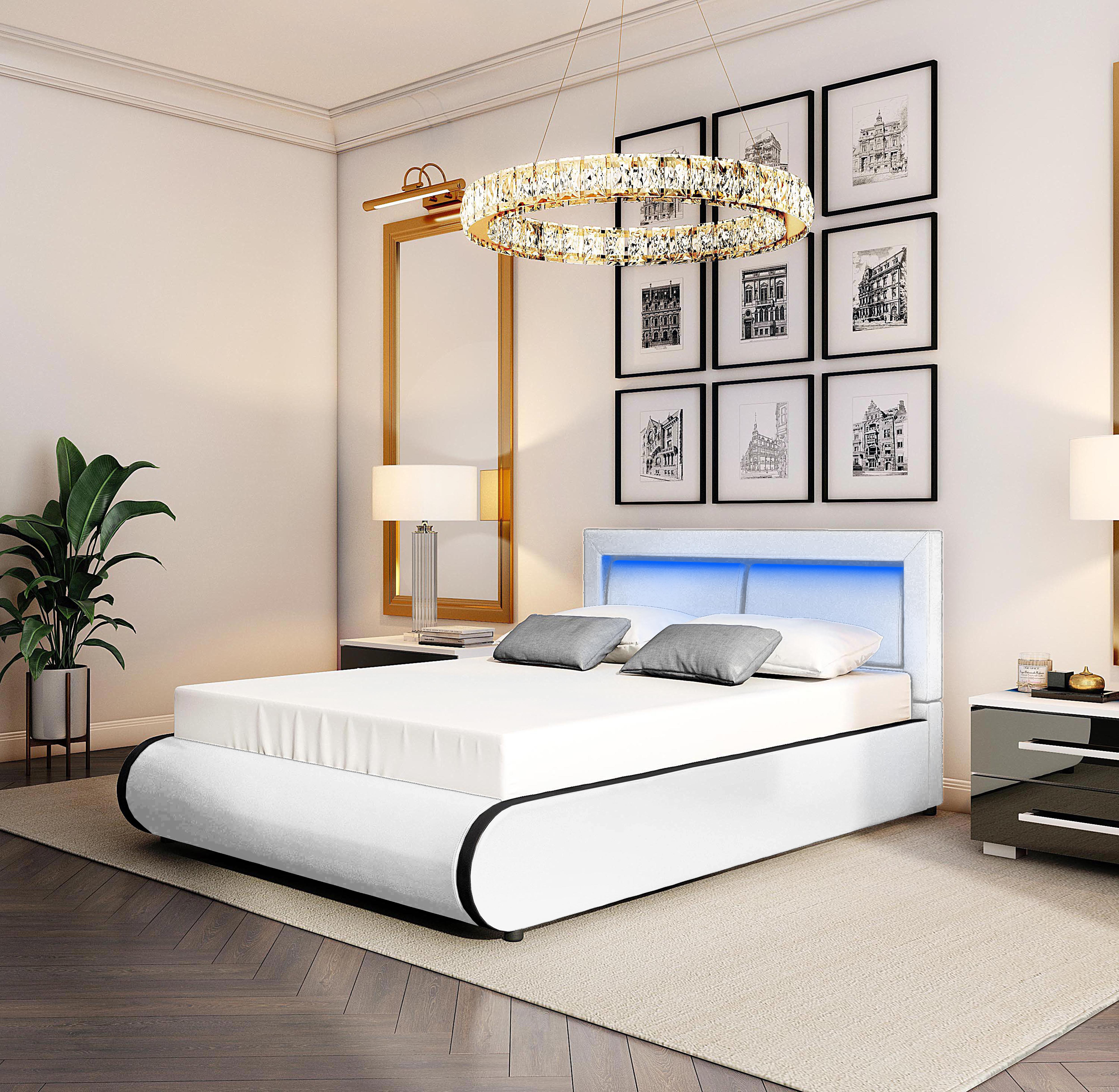 Wade Logan® Clervil Upholstered Low Profile Platform Bed & Reviews ...