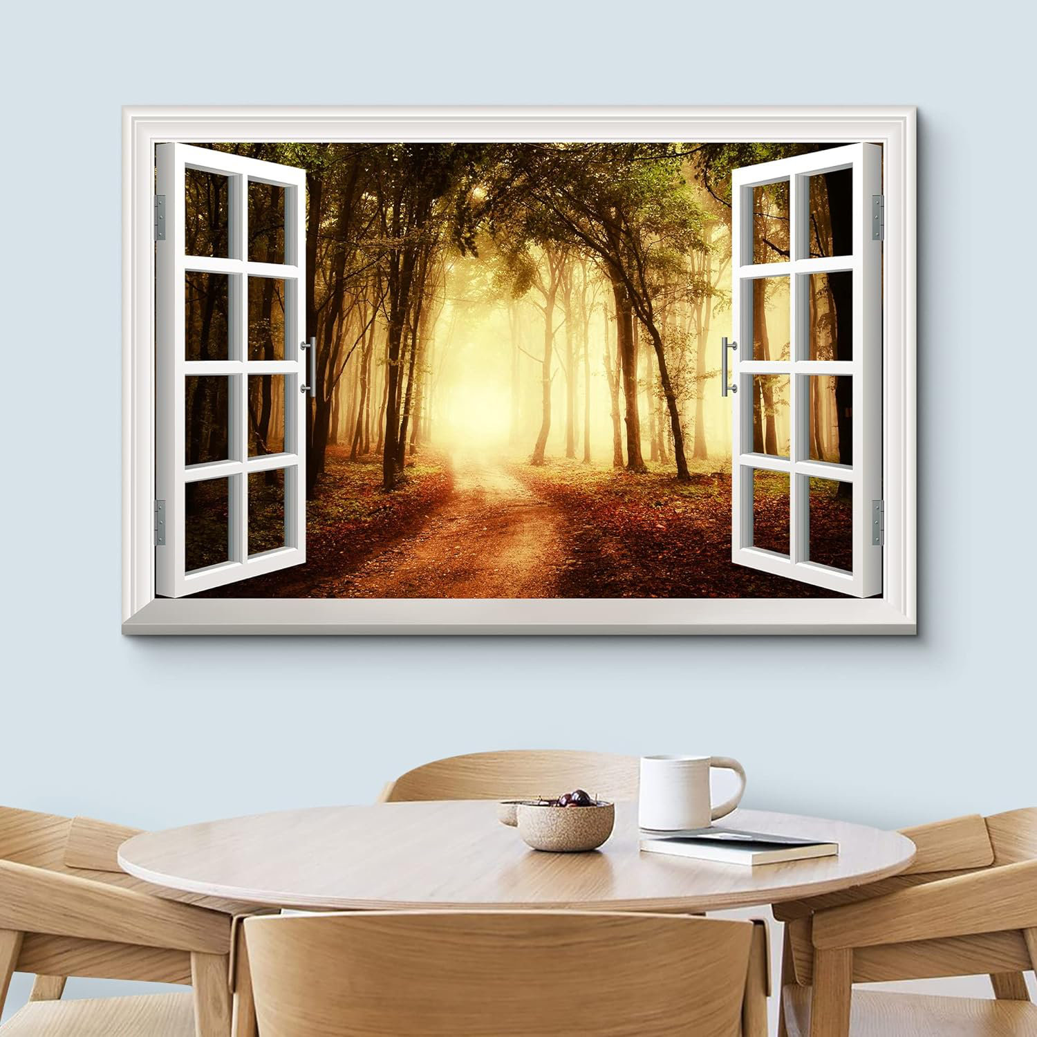 IDEA4WALL Window Scenery " Modern White Window Looking Out Into A Road ...