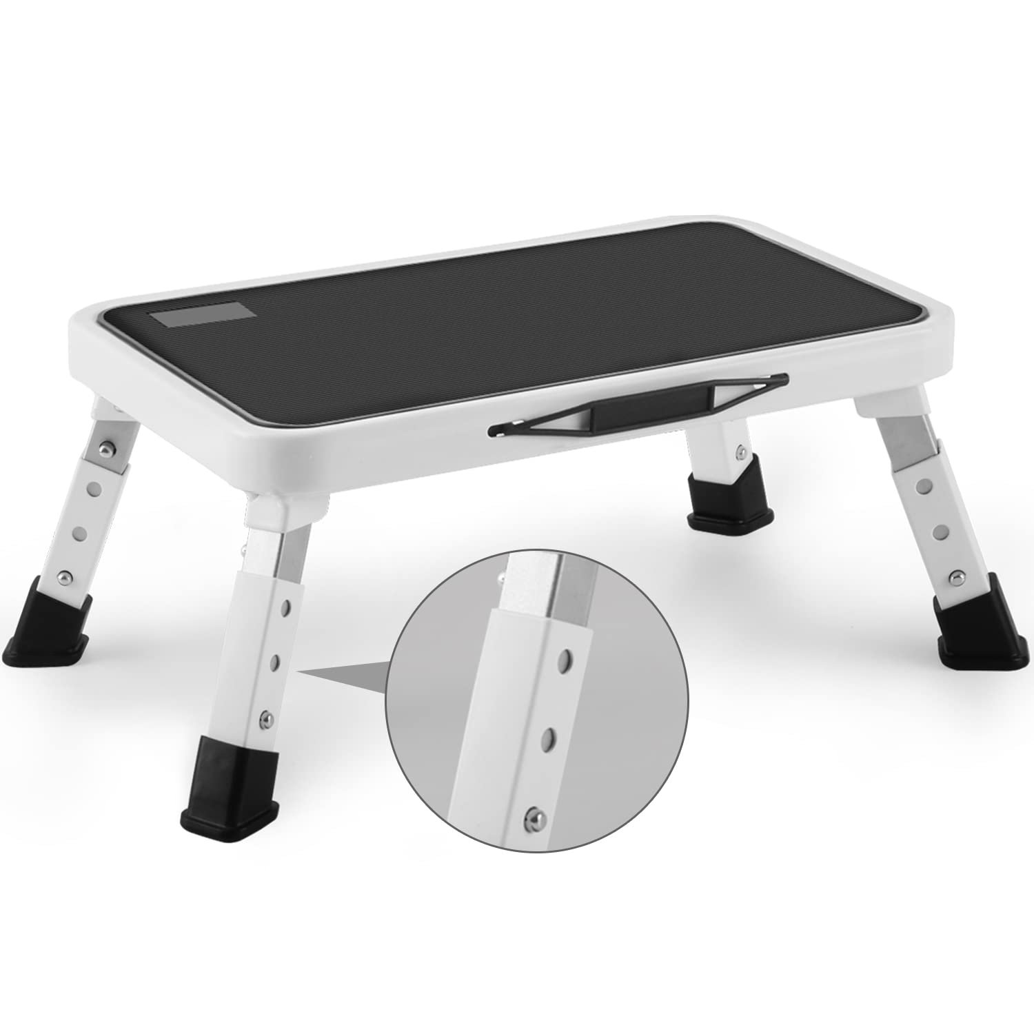 Isabelle & Max™ Abdelaziz Silver/White/Black Step Stool - Wayfair Canada