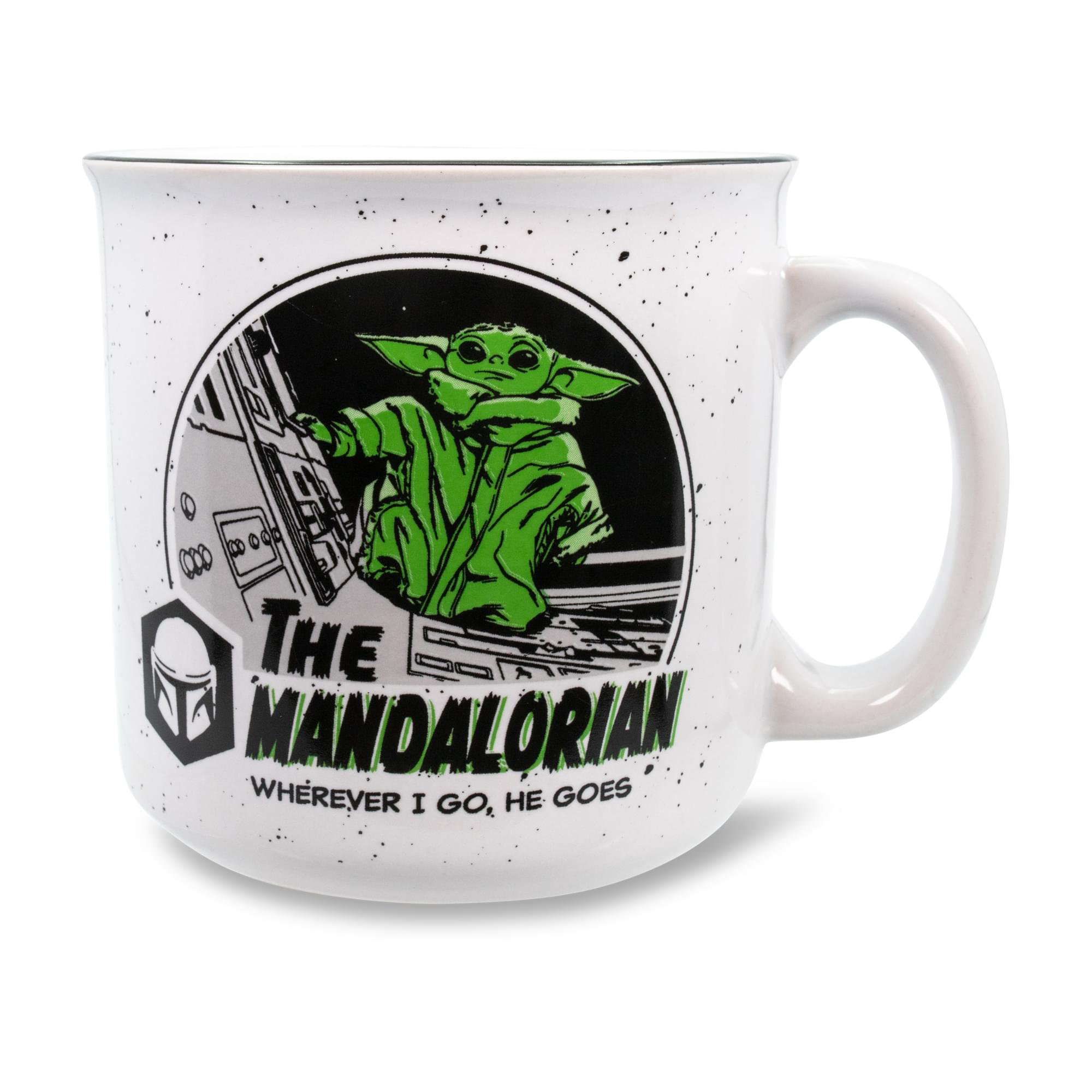 Silver Buffalo Star Wars: The Mandalorian Grogu Ceramic Camper Mug ...