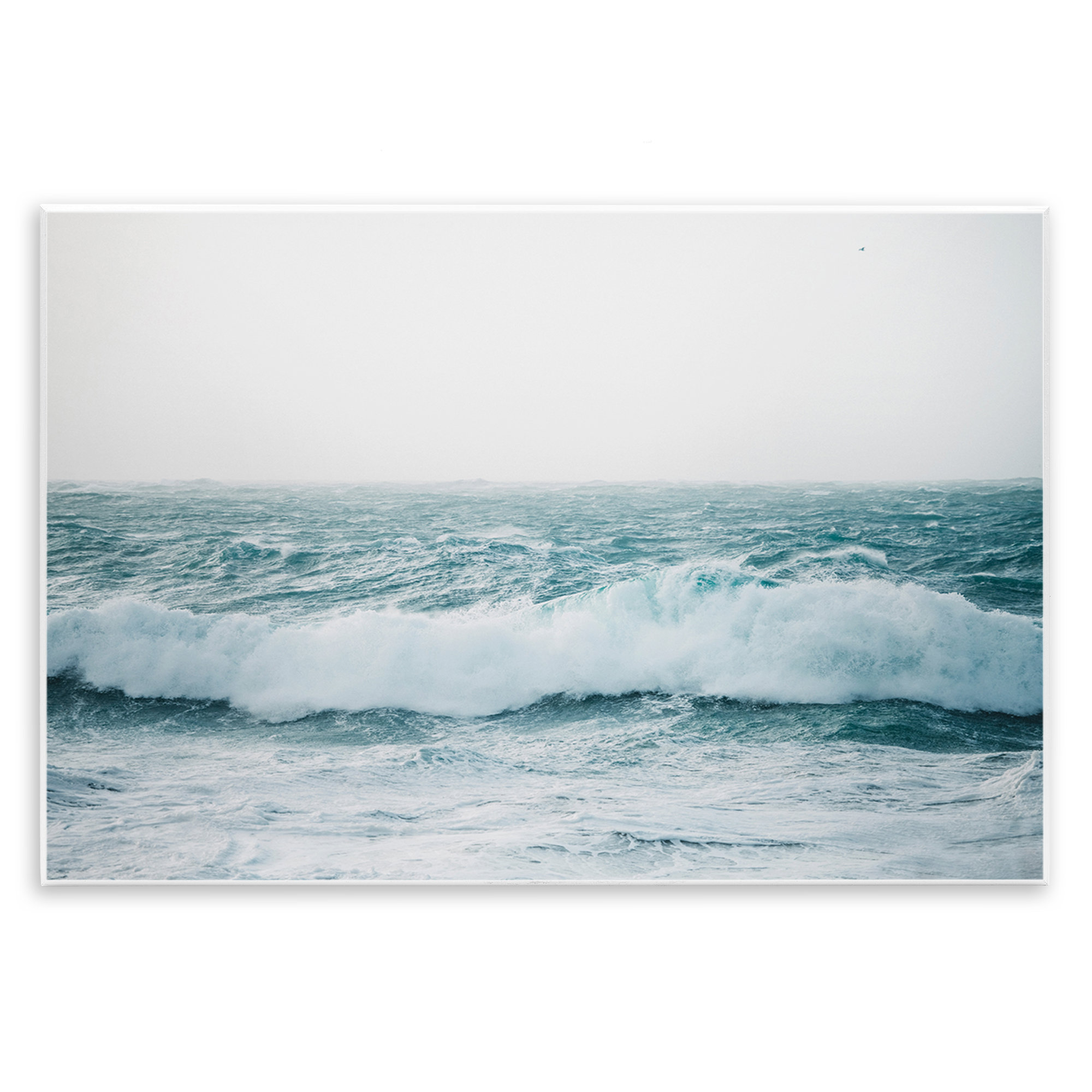 Ebern Designs Beach Waves Horizon Wall Plaque Art by Nataly White | Wayfair