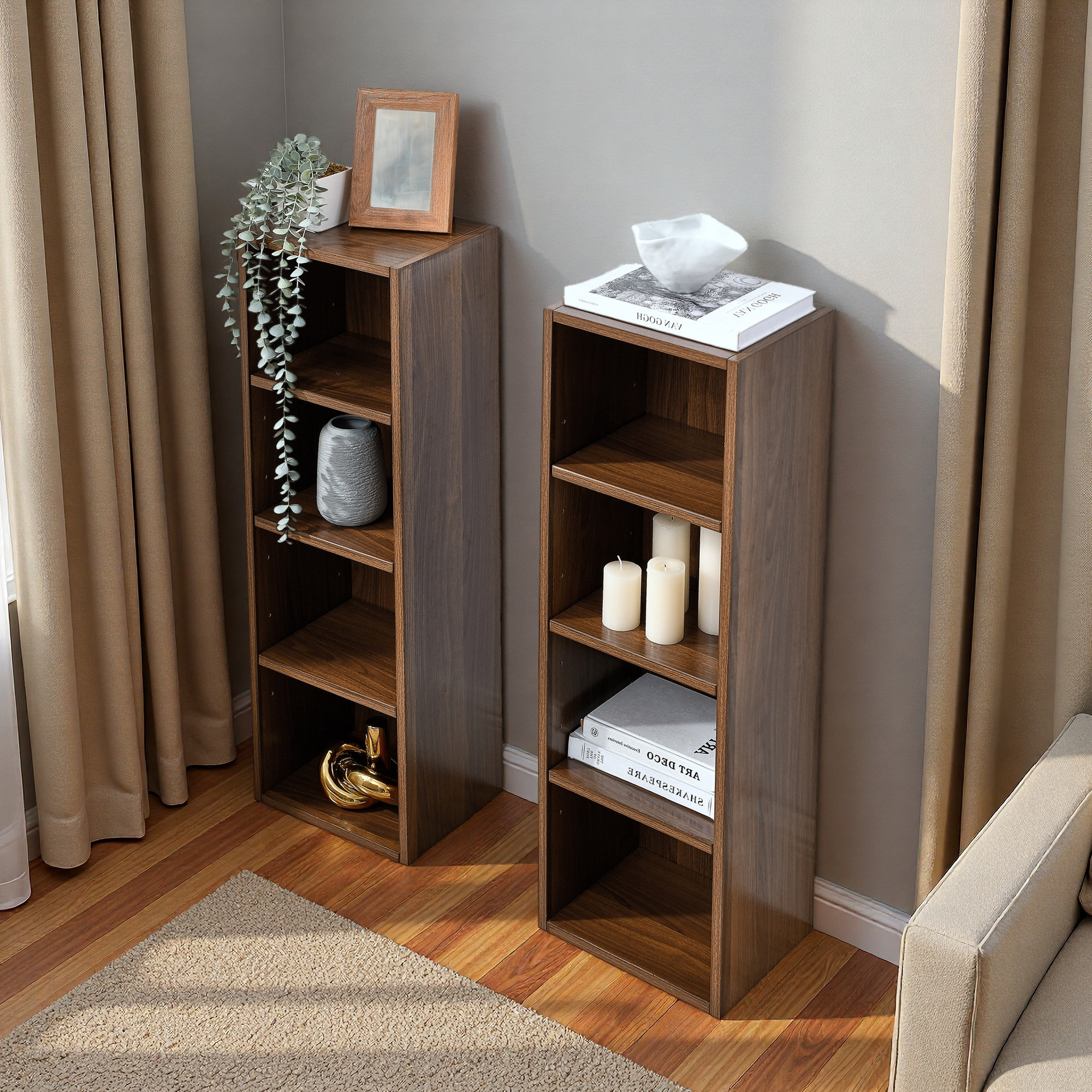 Ebern Designs 8-tier Media Storage Tower With Adjustable Shelves ...