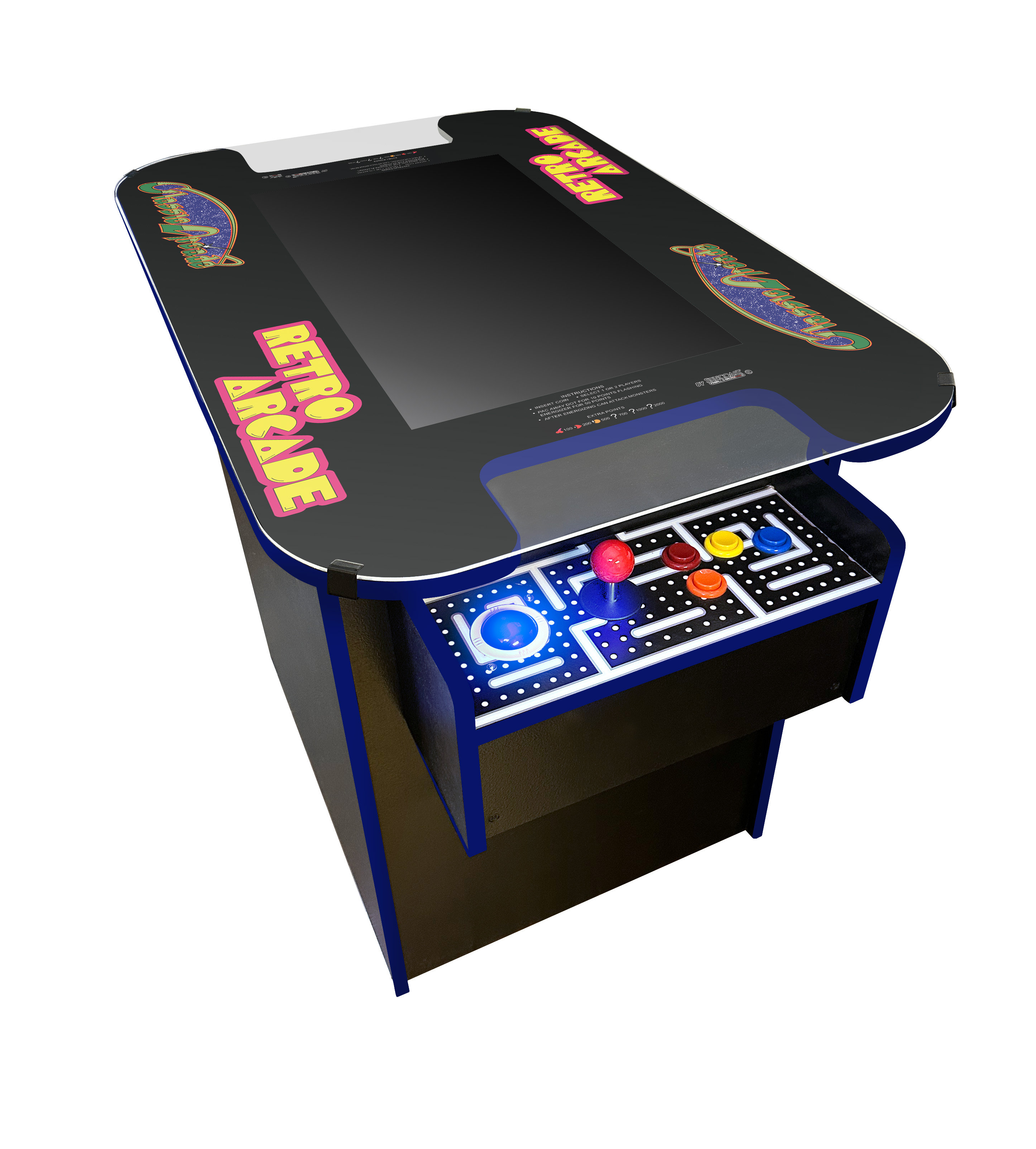 Suncoast Arcade XL Cocktail Arcade Machine with 24" Monitor, 516 Retro ...
