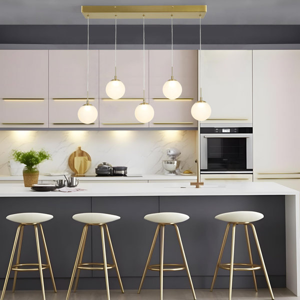Everly Quinn Yearb 5-Light Unique Modern Linear LED Chandelier | Wayfair