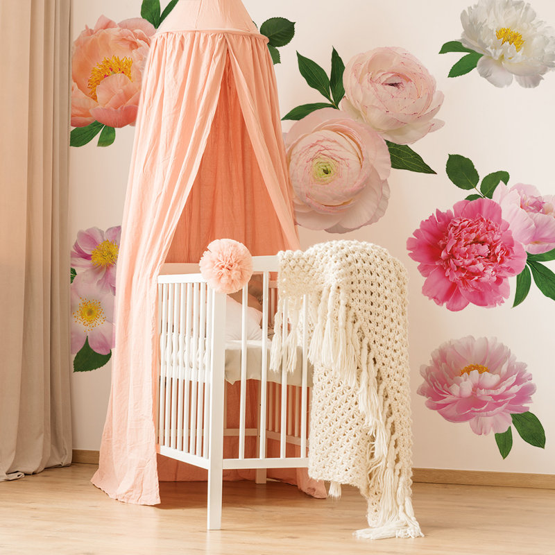 Rosdorf Park Large Flower Removable Wall Decals | Wayfair