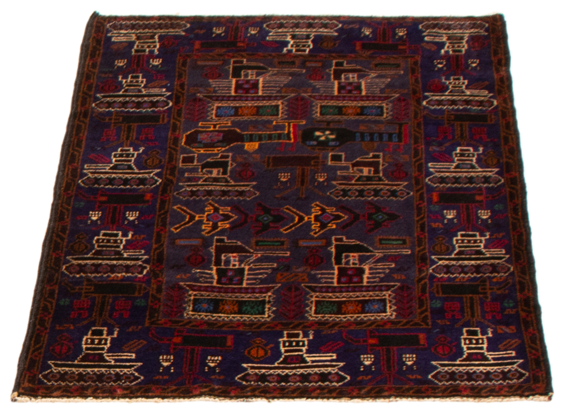 Isabelline Saim Rare War Dark Navy Rug 3'3" X 4'9" | Wayfair