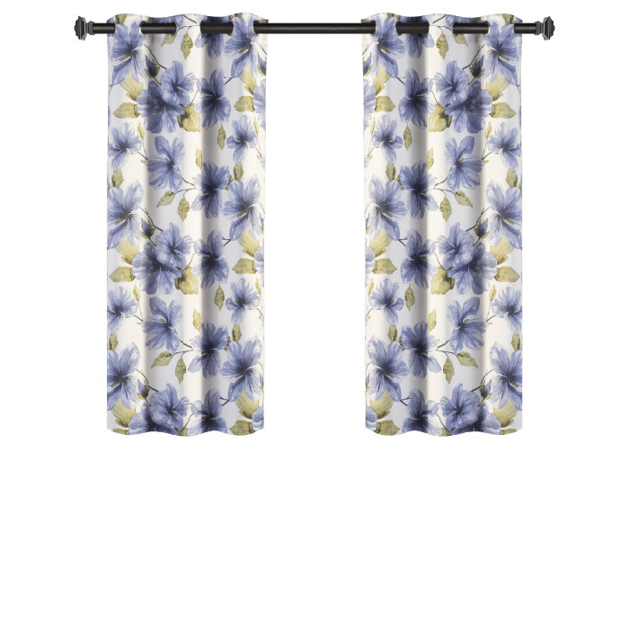 Margaret Josephs Blackout Floral Window Curtain Set with Grommets ...
