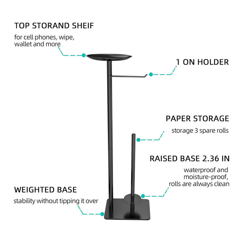 A Home Free Standing Toilet Paper Holder & Reviews | Wayfair