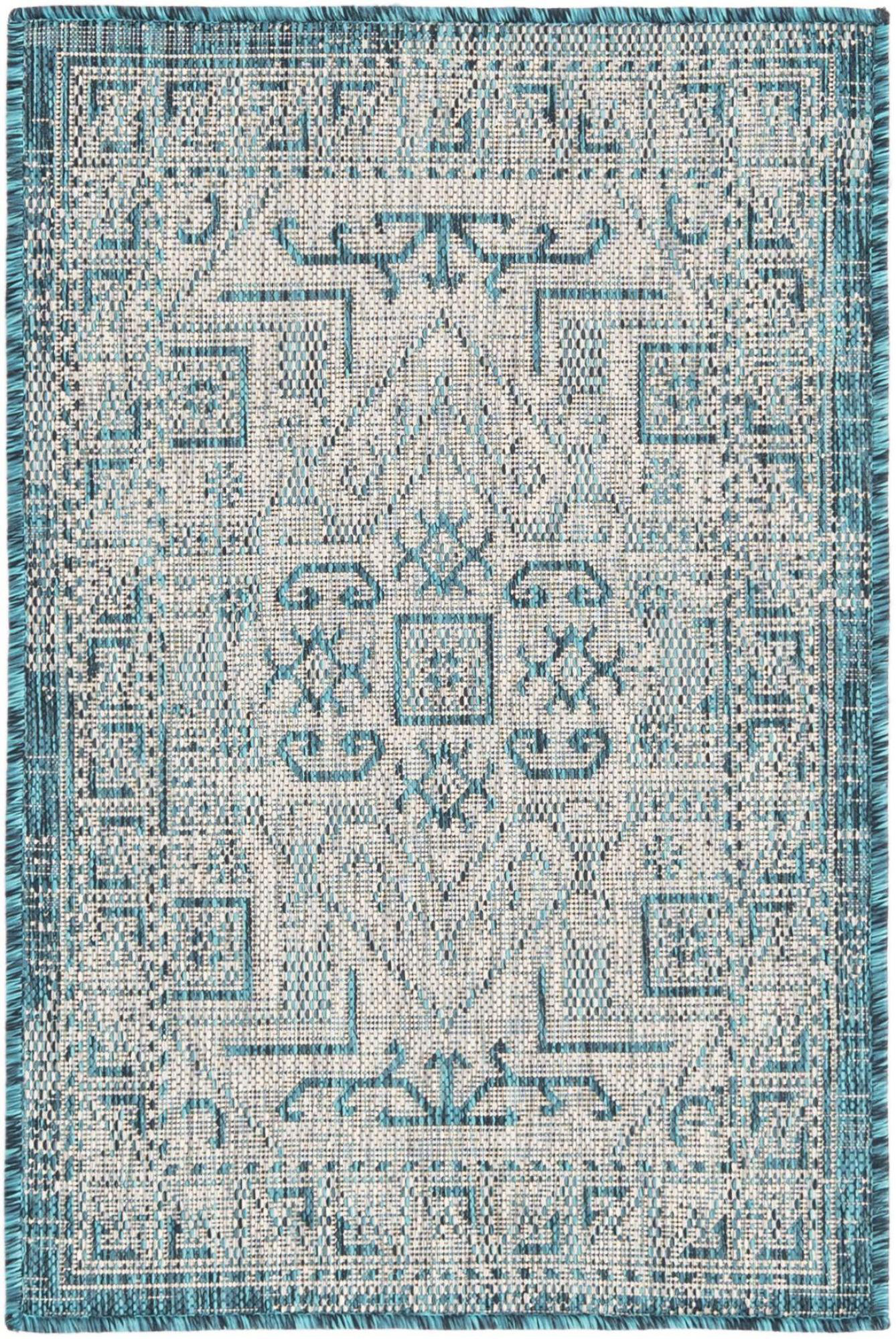 Dakota Fields Contemporary Chand Area Rug Blue Colour - Wayfair Canada