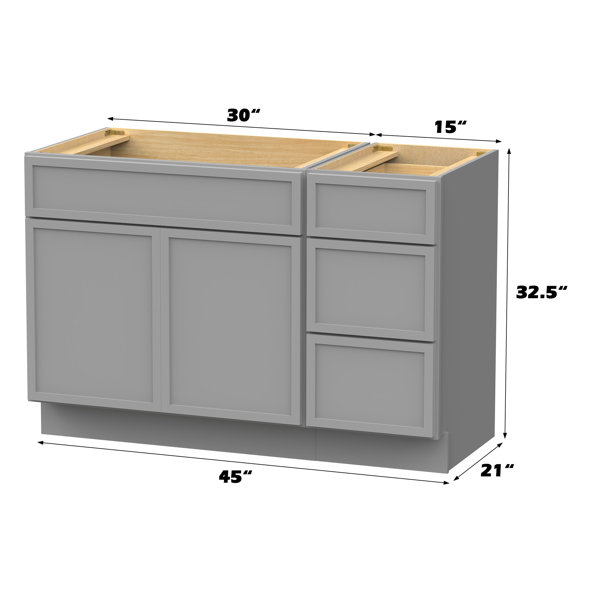 Home Beyond 45'' Single Bathroom Vanity Base Only | Wayfair