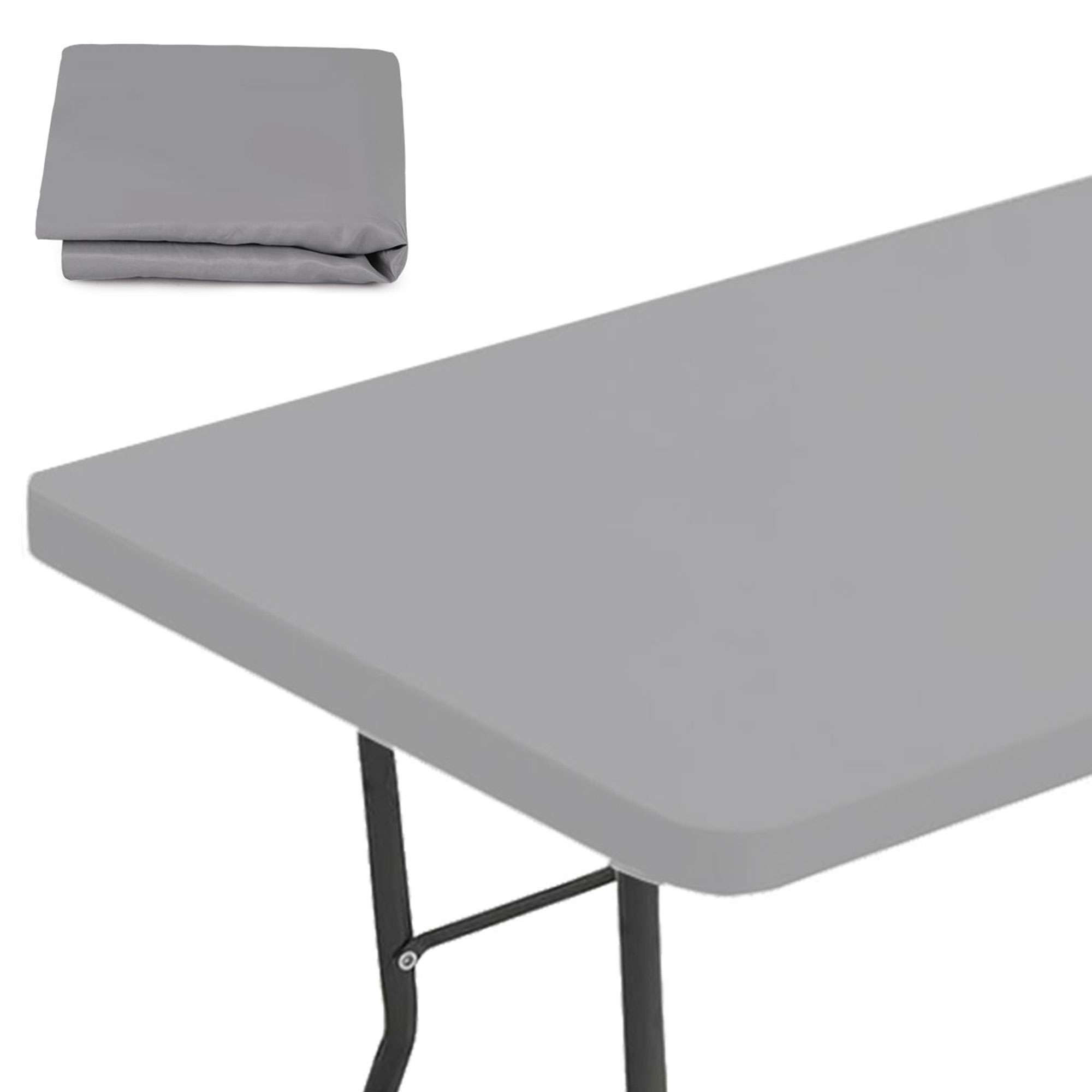 Ebern Designs Rectangle Table Cloth Cover Waterproof Polyester Elastic ...