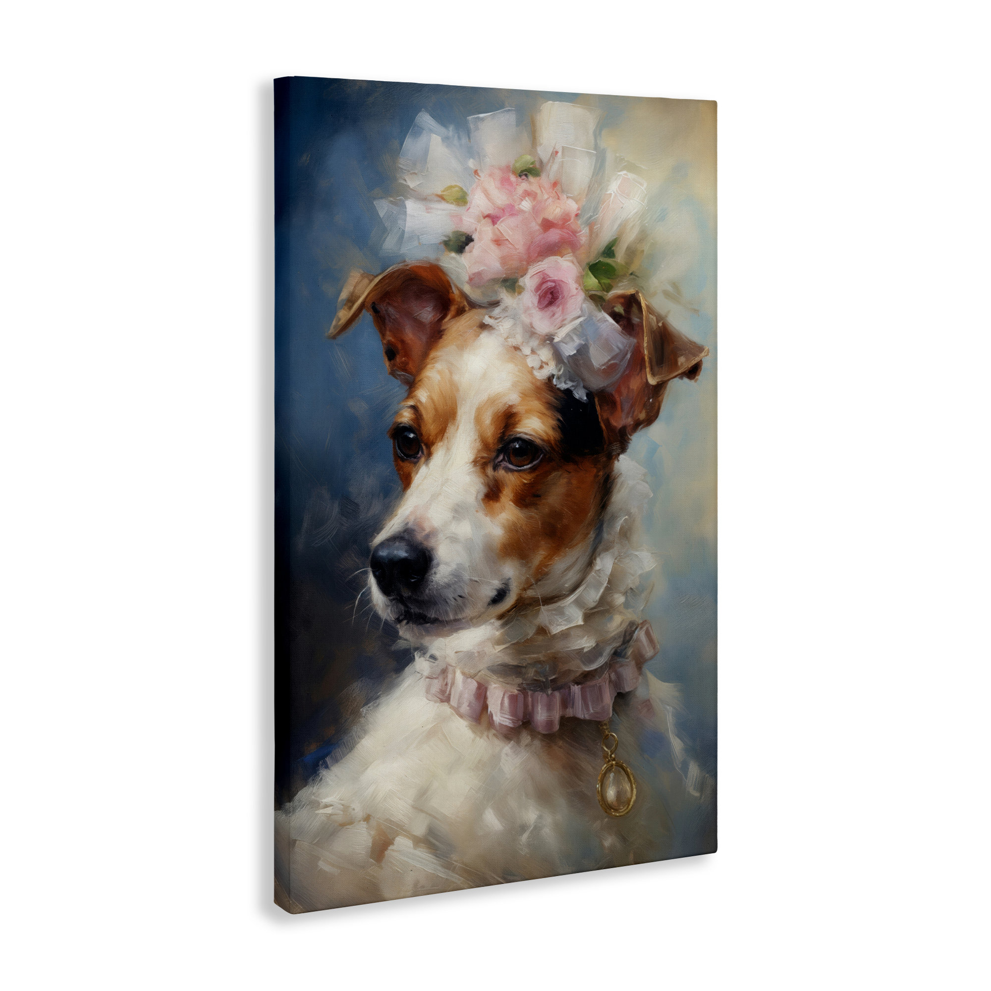 Trinx Victorian Era Jack Russel Canvas, design by Wumples | Wayfair