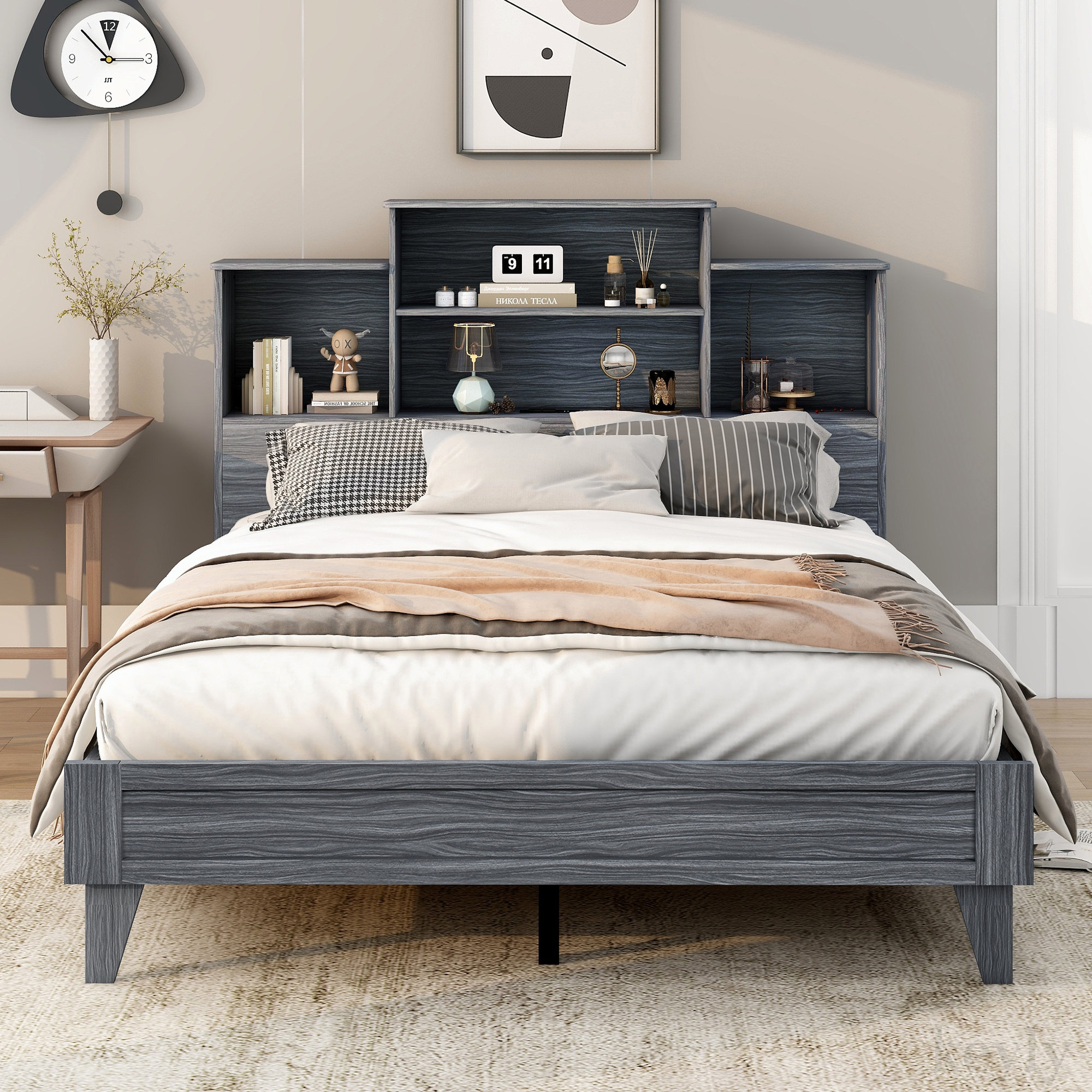 Latitude Run® Kattaleya Storage Platform Bed & Reviews | Wayfair